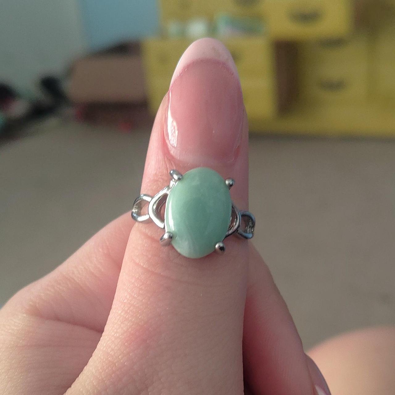 boho pastel green crystal ring! • soso cute, only... - Depop