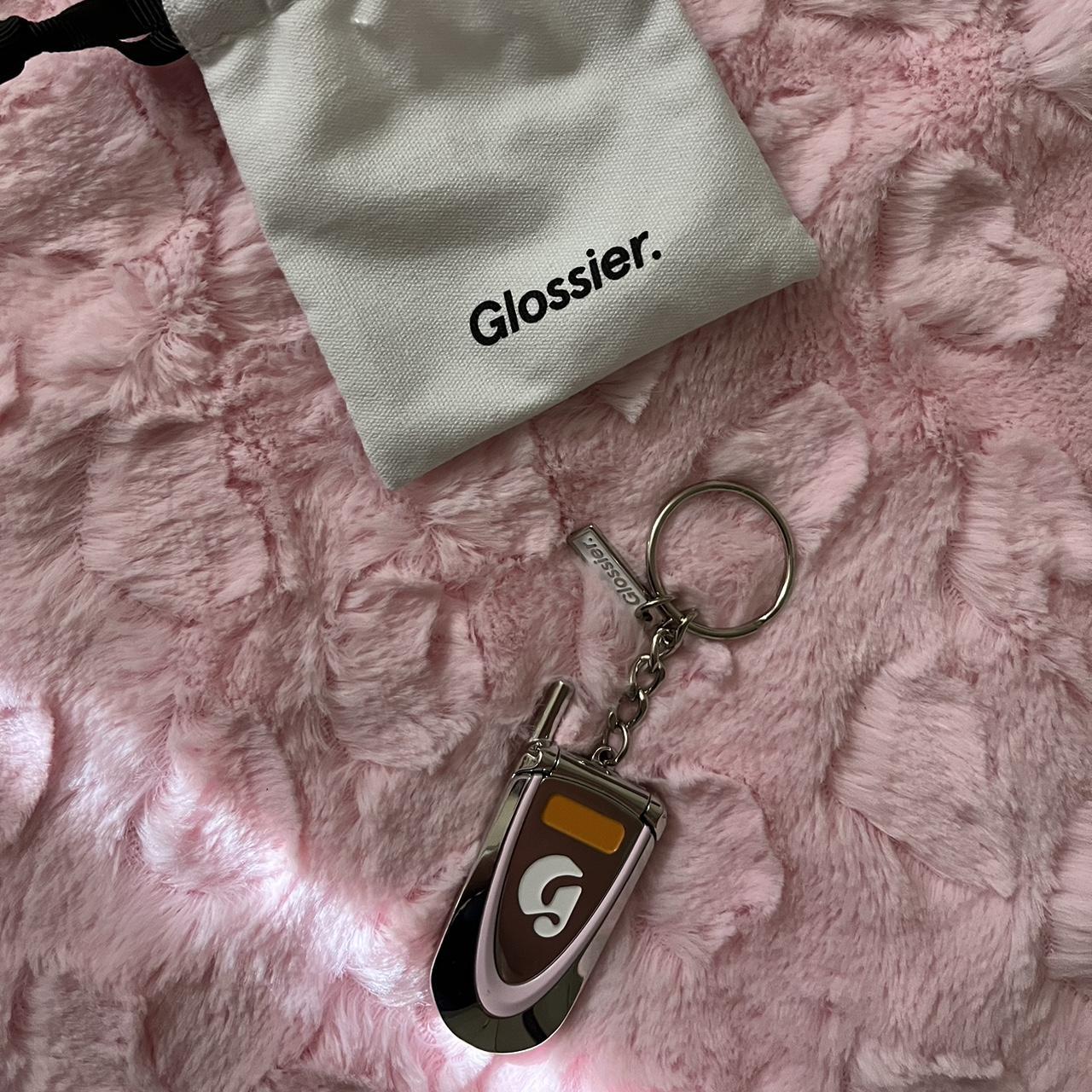 Glossier limited edition flip phone keychain - Depop