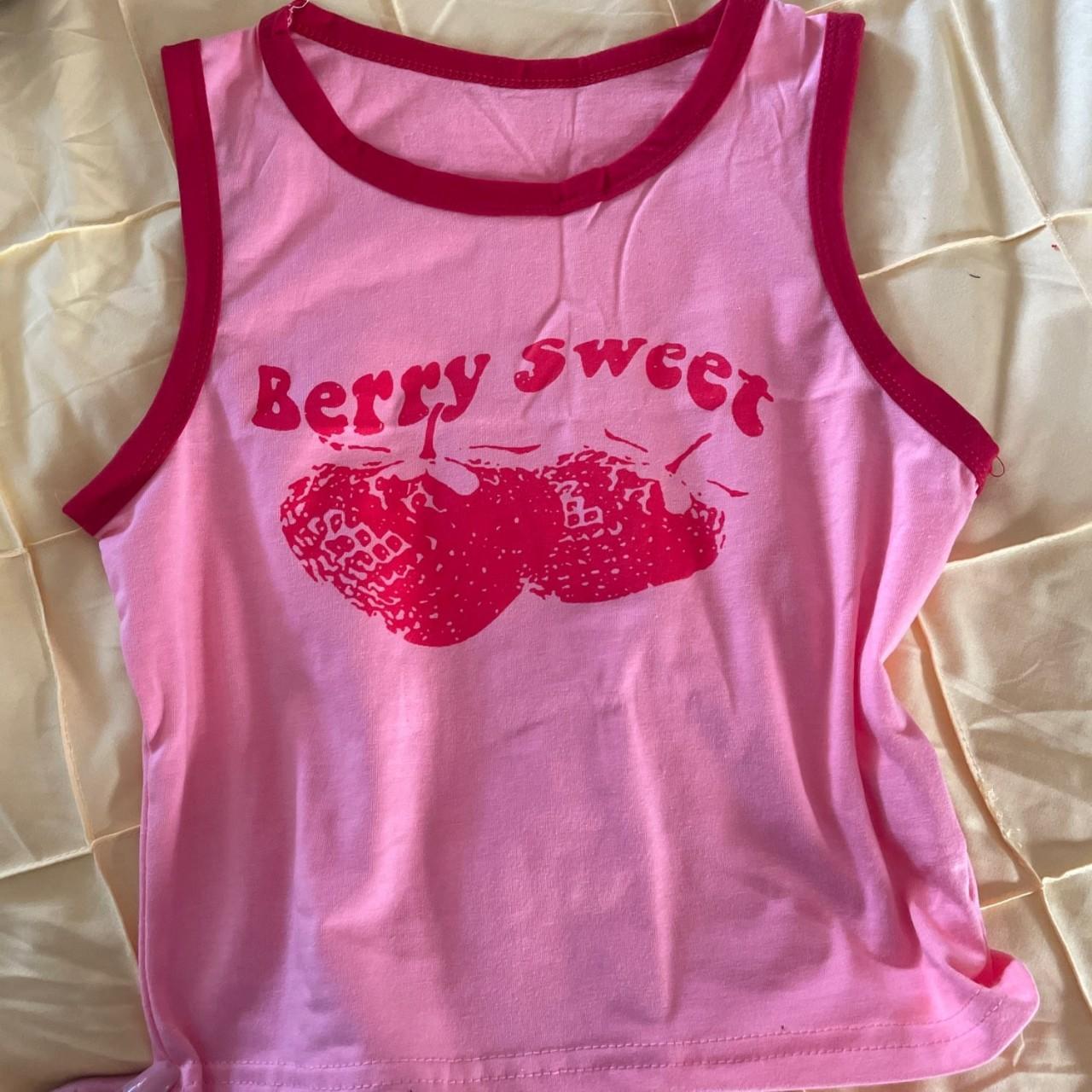 Pink and red berry sweet tank top #fruit | Depop