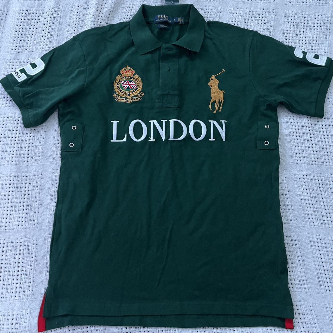 Polo Ralph Lauren green london polo shirt DM BEFORE... - Depop