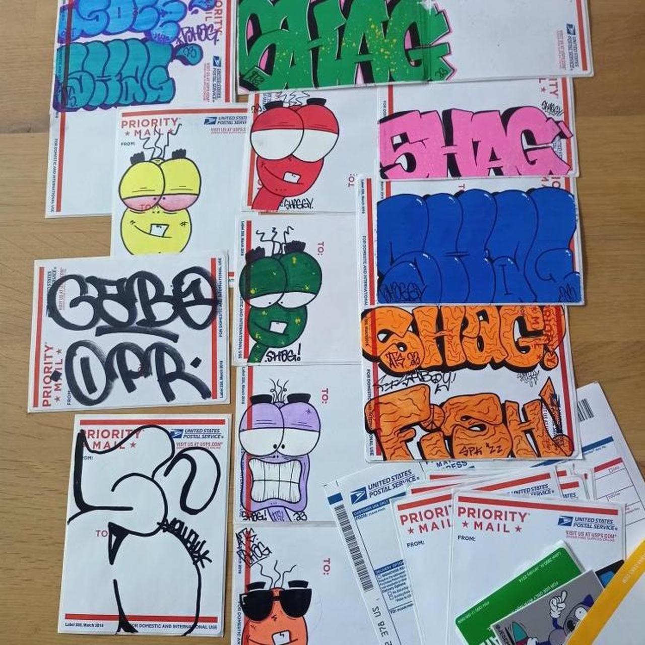 Sticker pack of 10 handrawn graffiti stickers all... - Depop