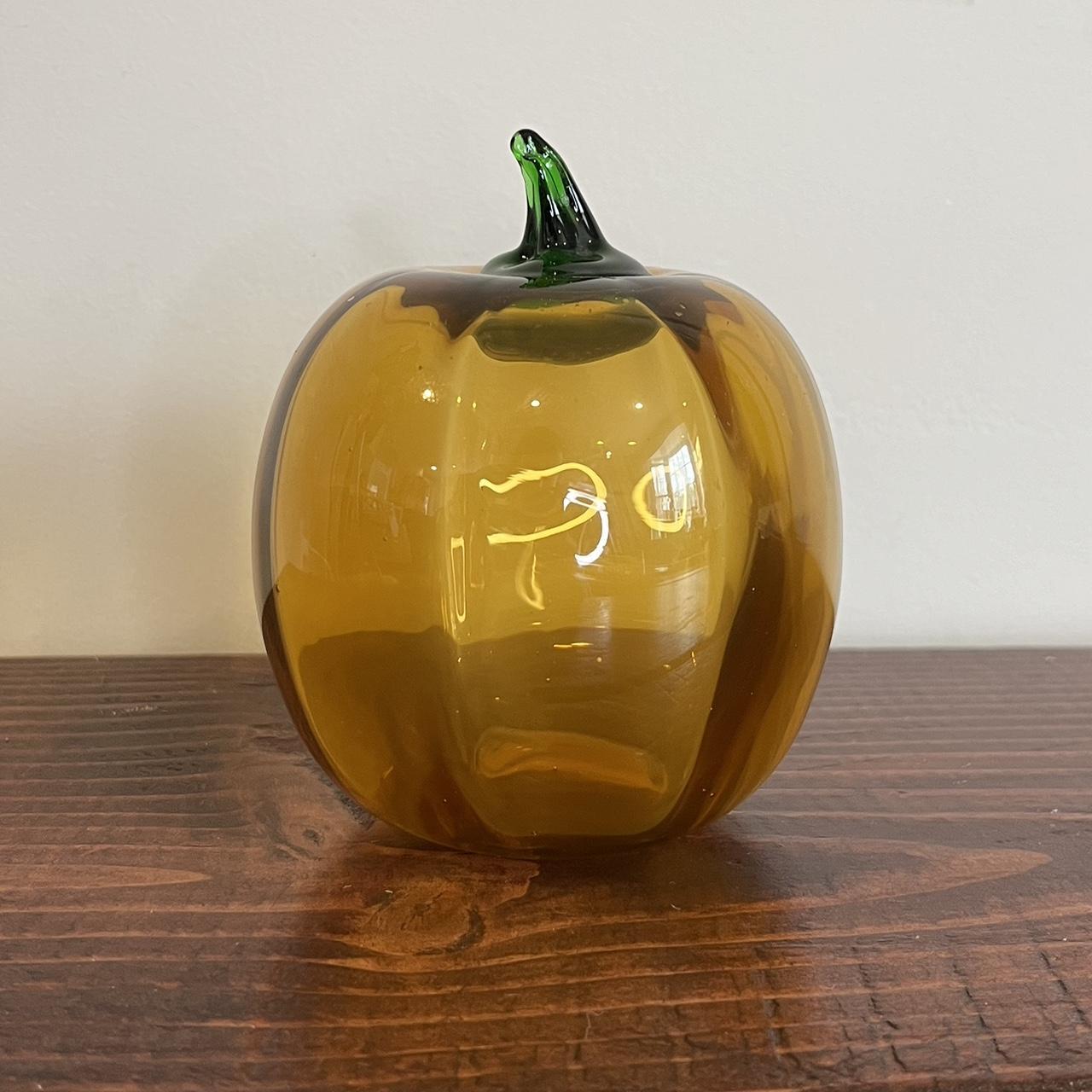 Blenko Glass Pumpkin Halloween Art Colored Glass... - Depop