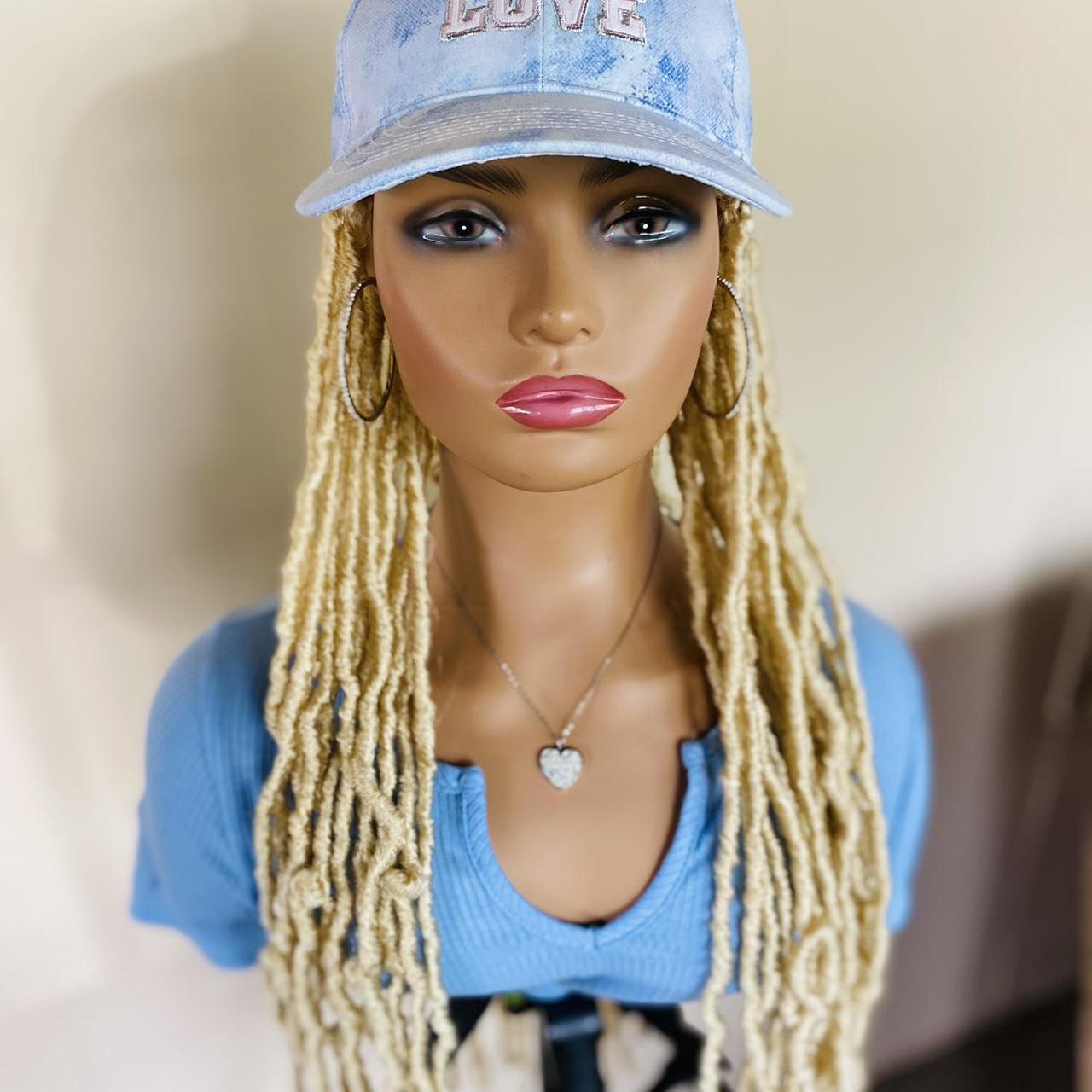 Handmade Blonde Bona locs Wig Hat -24 inches long... - Depop