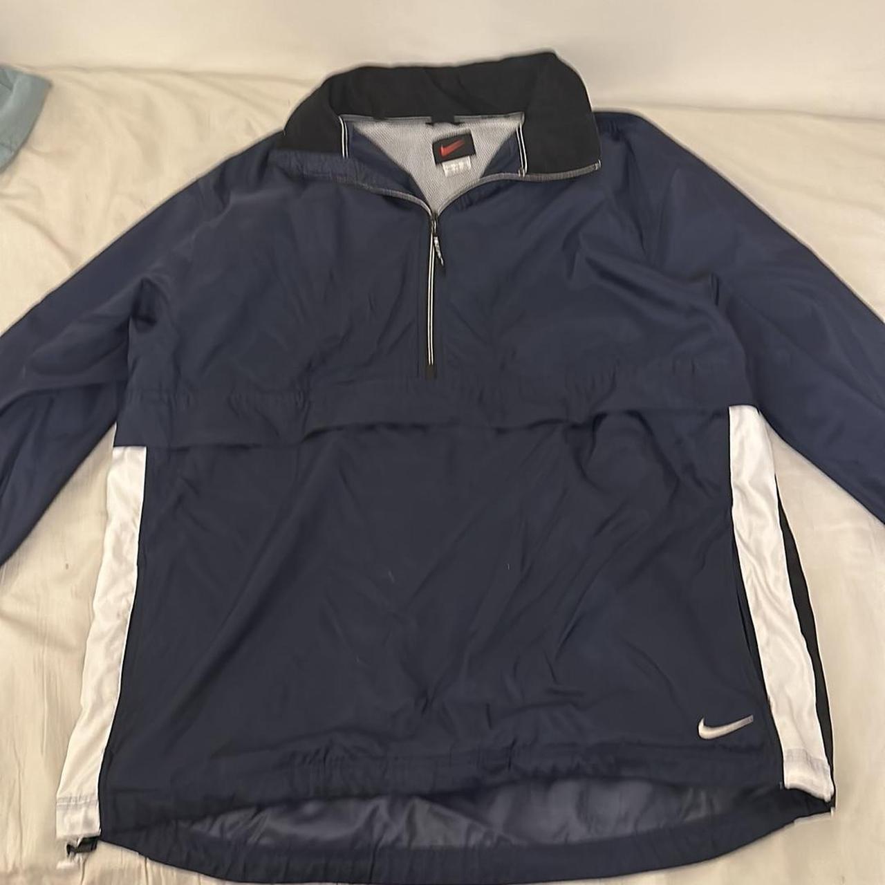 2XL Nike Navy Blue Wind Breaker, Like New, Only Worn... - Depop