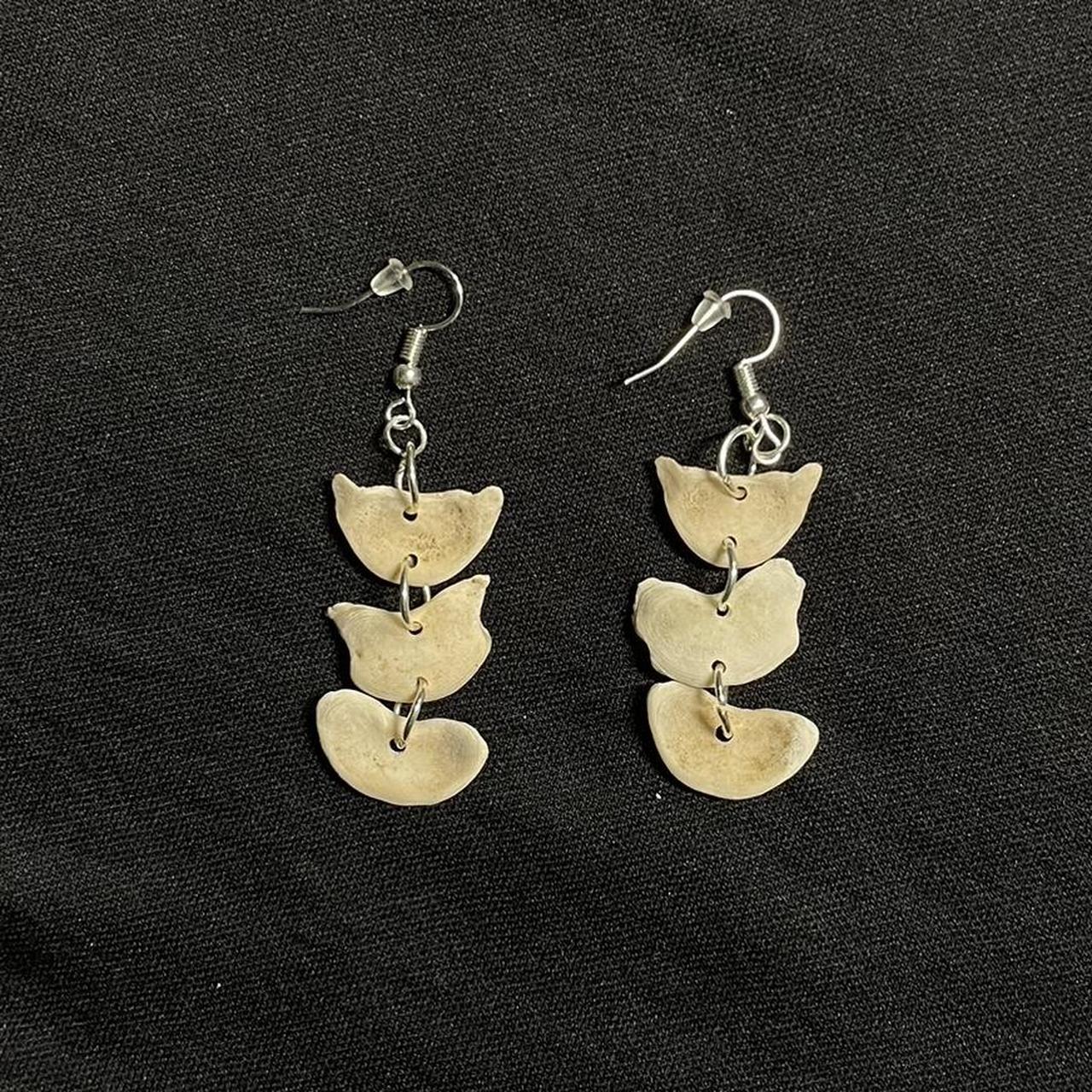 possum bone earrings! spinal disc earrings #creepy... - Depop