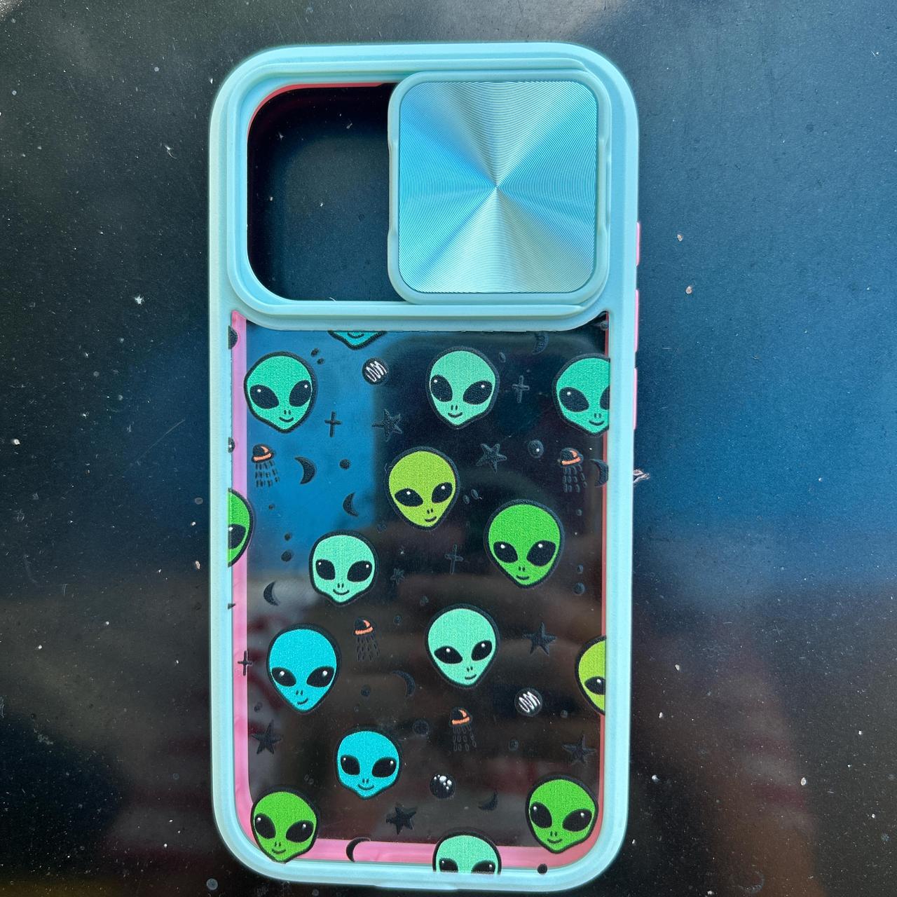iPhone 15 pro alien phone case with holder #phonecase | Depop
