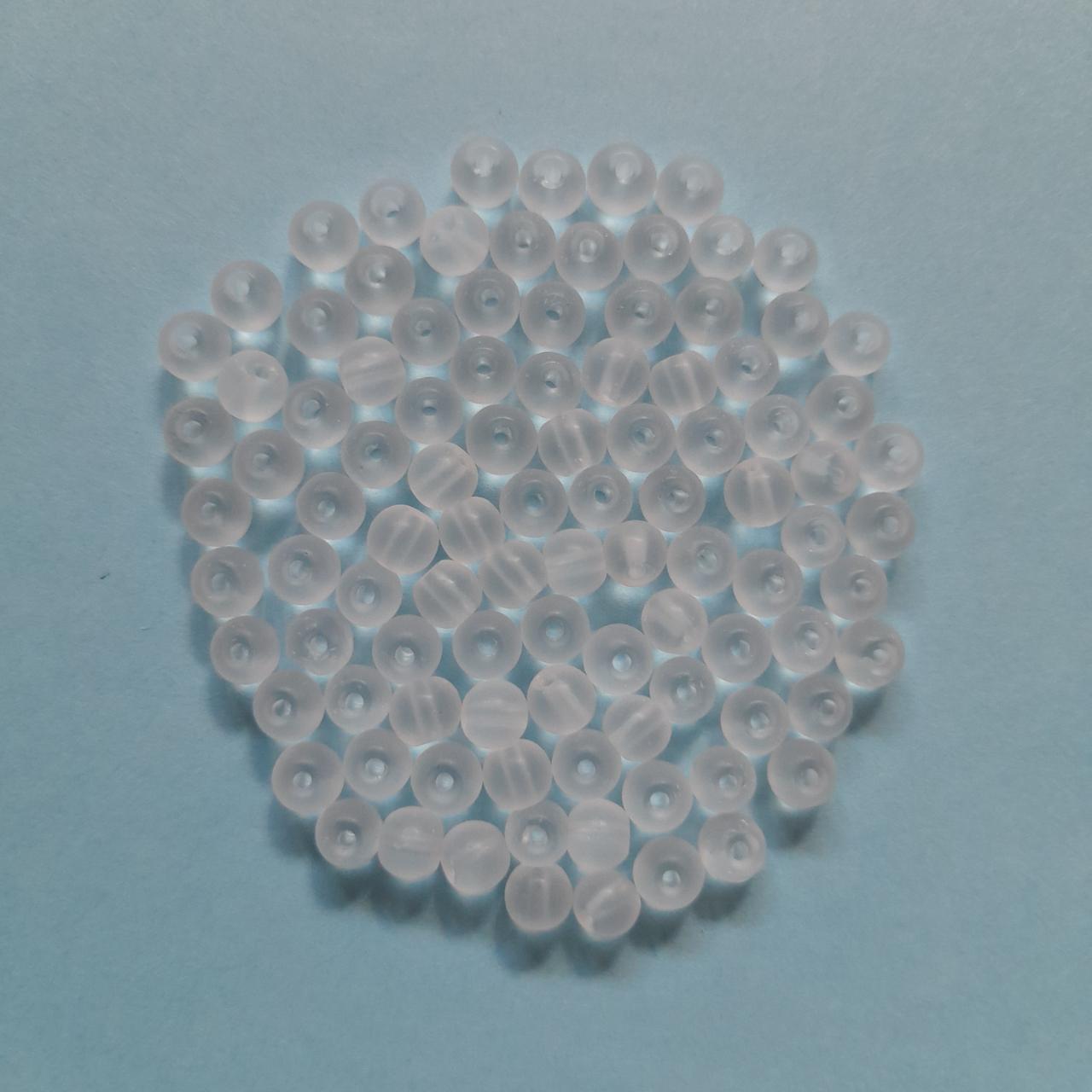 A small packet of white beads. Size 4mm. 120 beads... - Depop