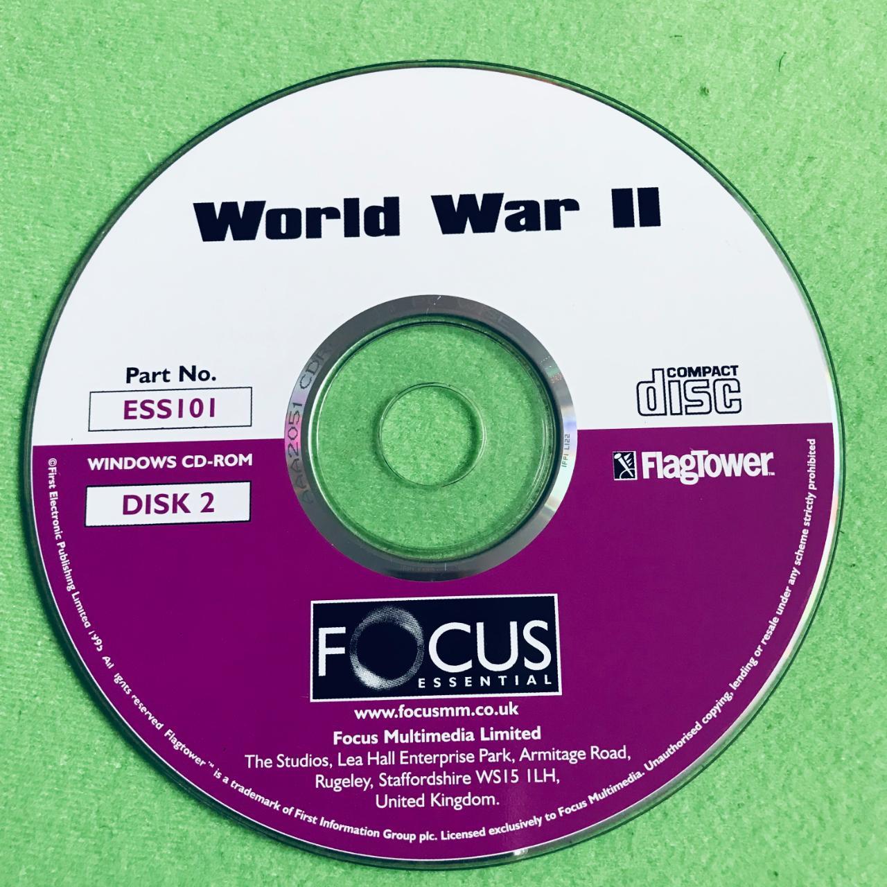 World war 11. Windows CD-ROM. Disk 2. Disc only. - Depop