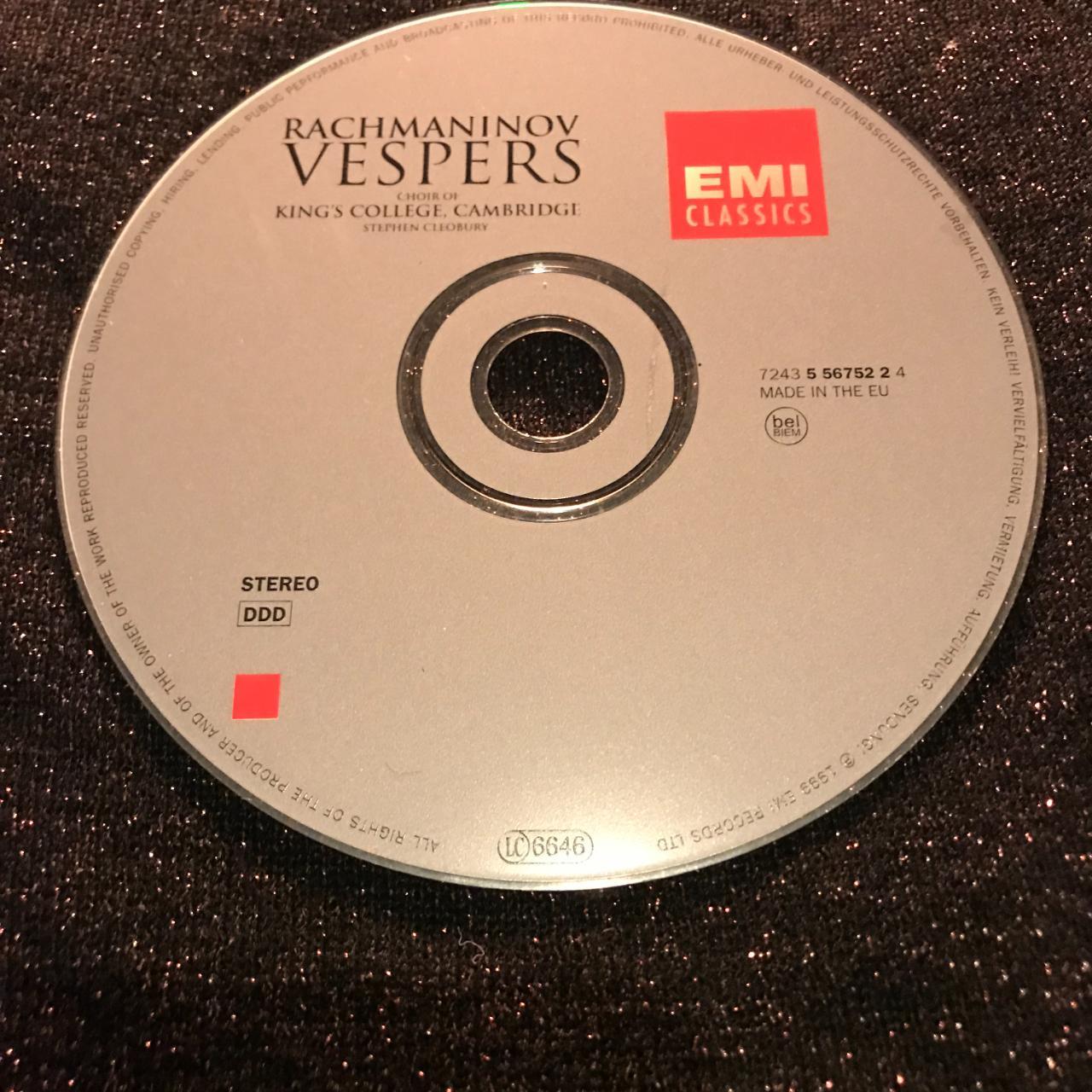 Rachmaninov vespers. CD. Choir of king's college... - Depop