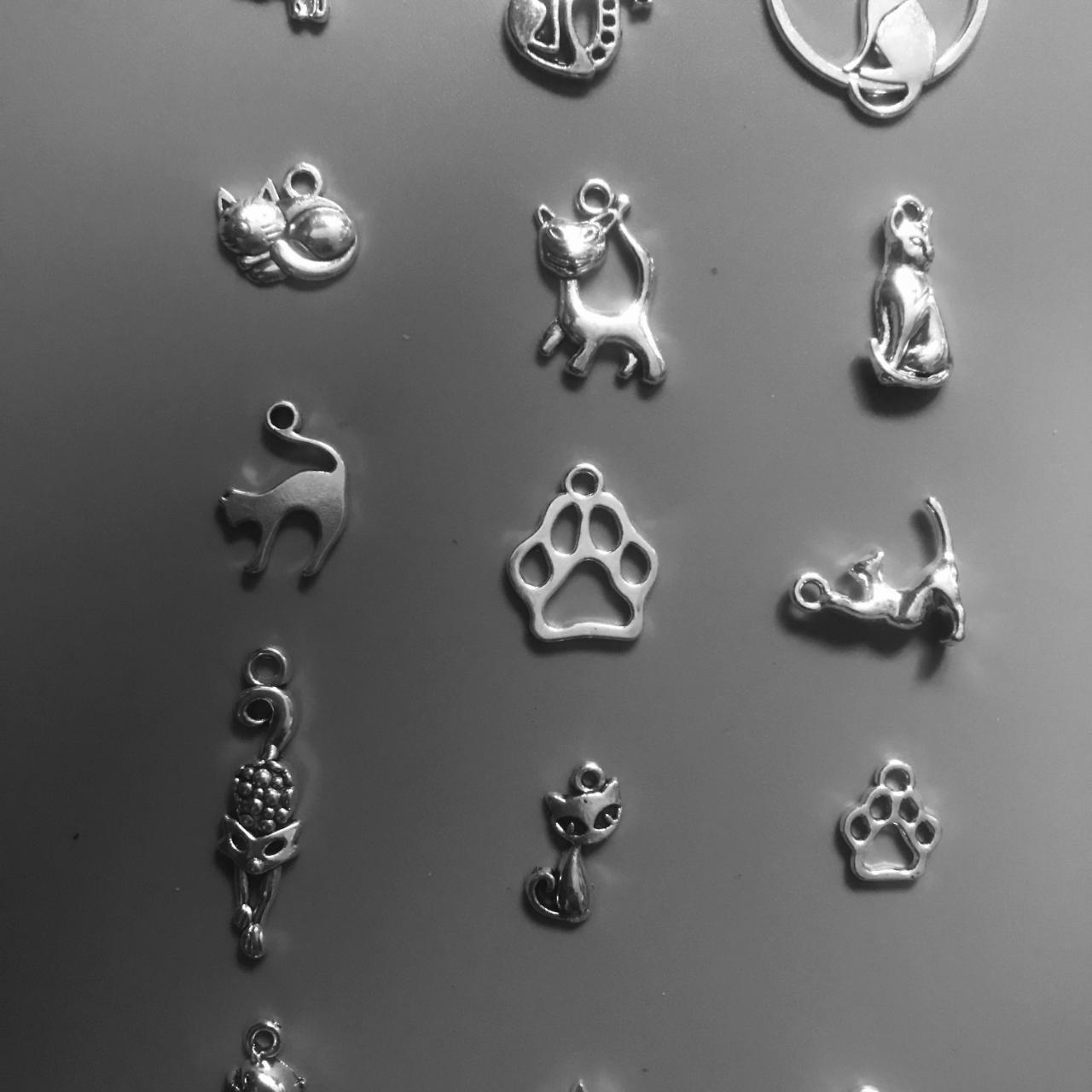 15 siver color charm pendants for jewelry making. - Depop