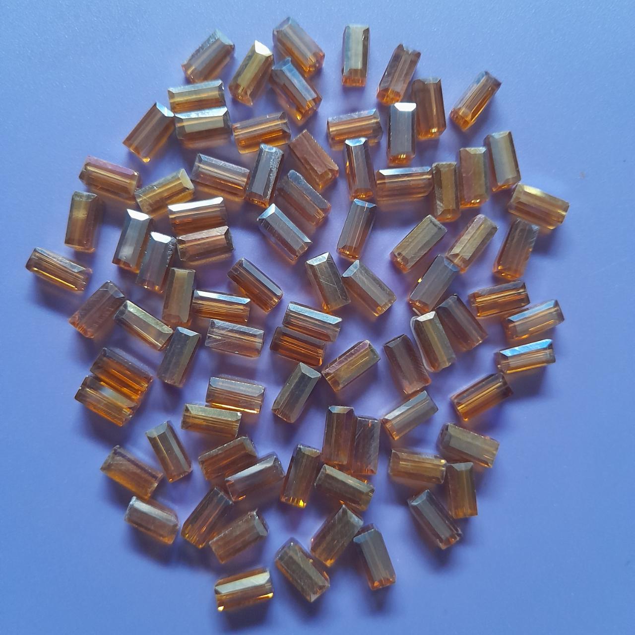70pcs 3x6mm rectangular crystal AB color glass... - Depop