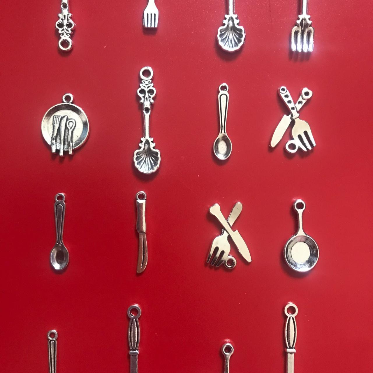 10pcs antique silvery alloy charms. Tableware... - Depop