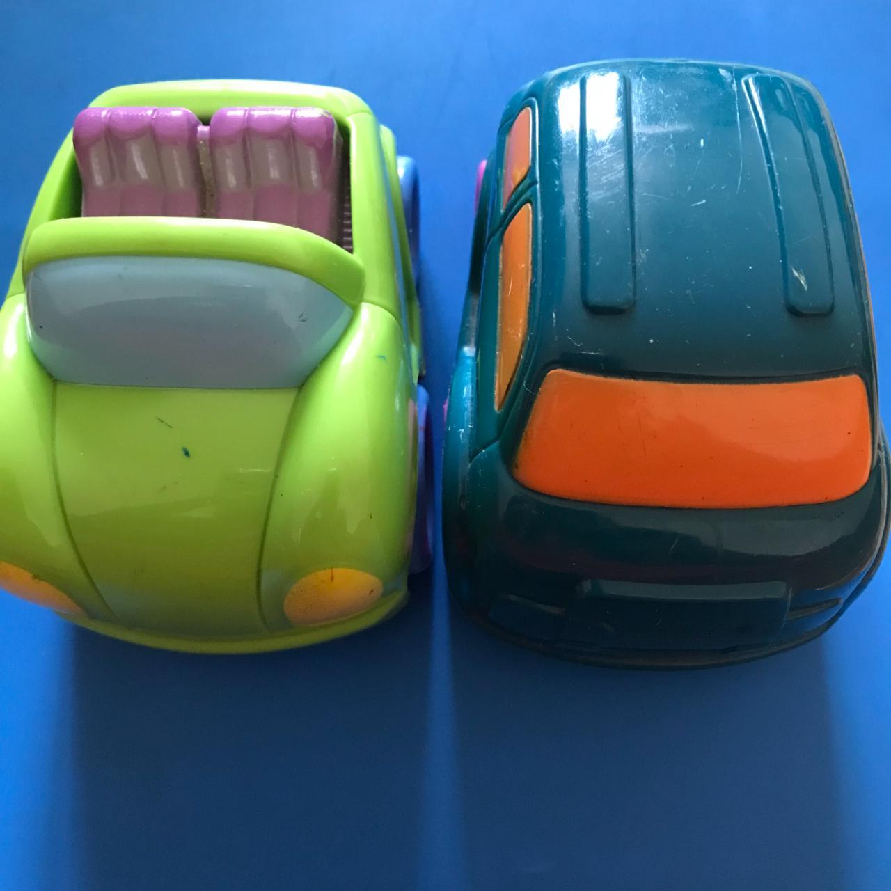 2 x kids, childrens plastic toy cars. Age 4 years. - Depop
