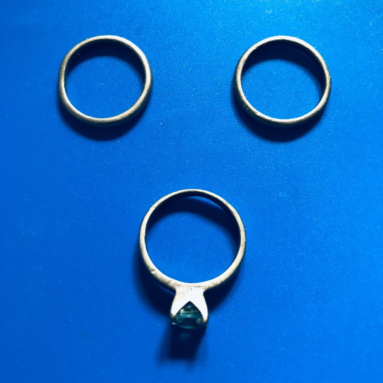 3 ladies rings. Stackable rings. Size 0. - Depop