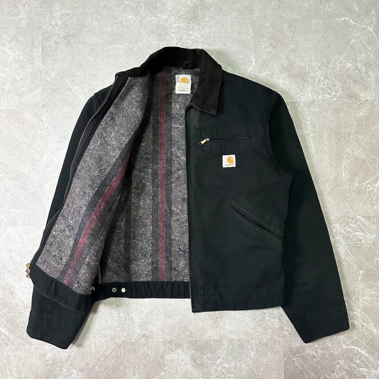 【Rare Size】00s Carhartt Detroit Jacket J01 BLK Made... - Depop