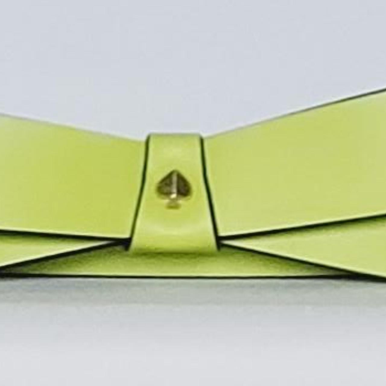 Kate Spade Women’s New York Leather Bow Belt Yellow... - Depop