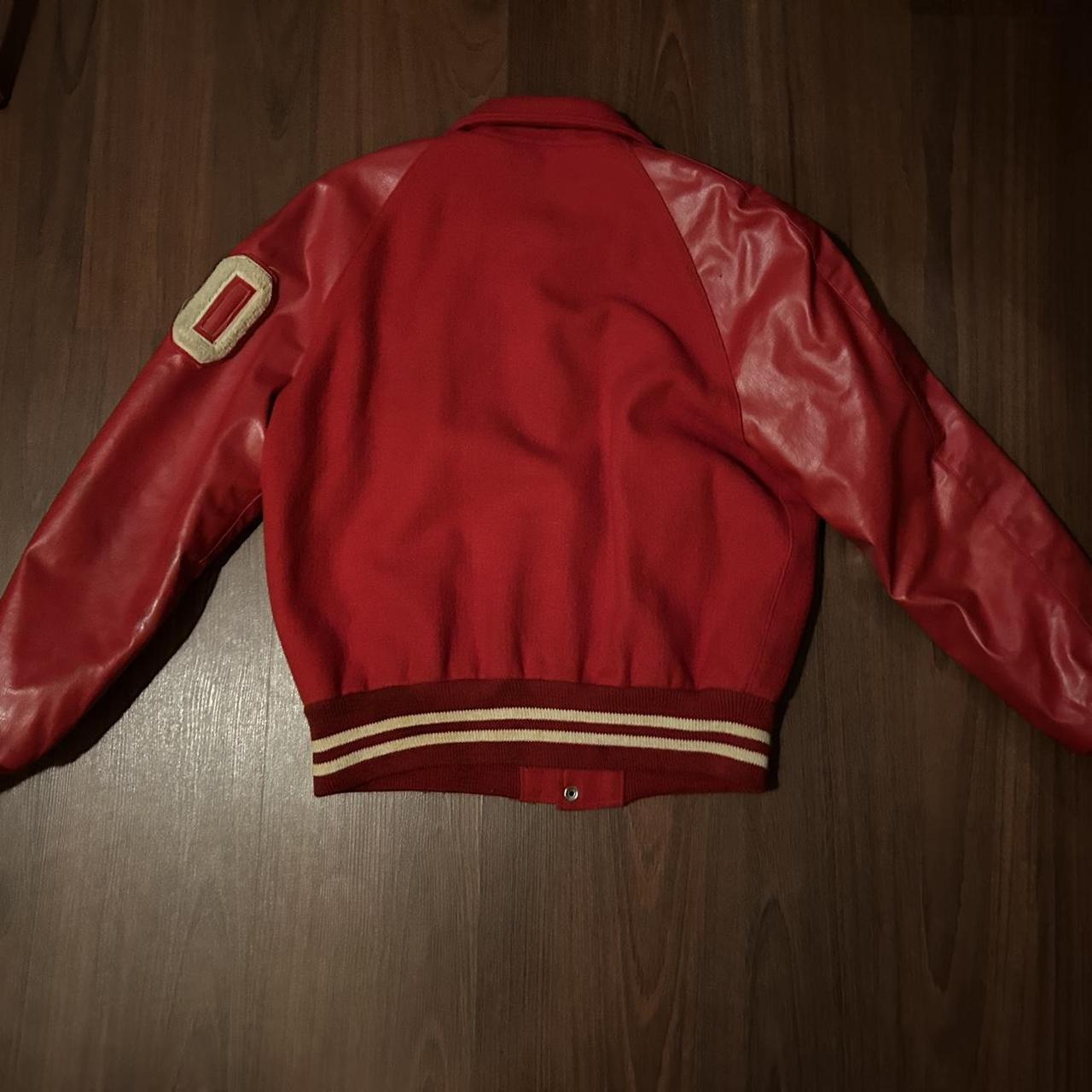 Vintage Red Varsity Jacket #vintage #sports #varsity - Depop