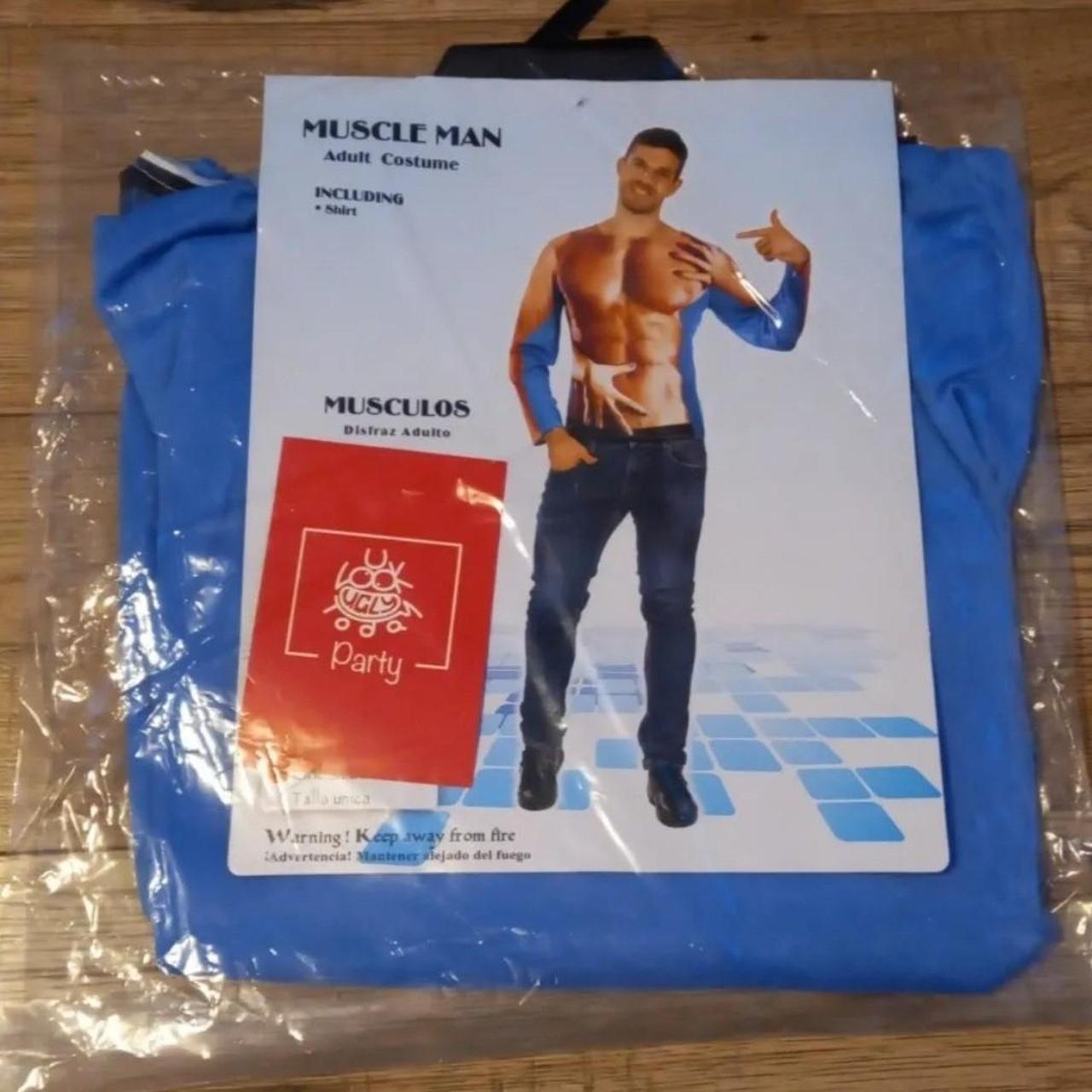 Men Fake Skin Chest Muscle top Costume Props funny... - Depop