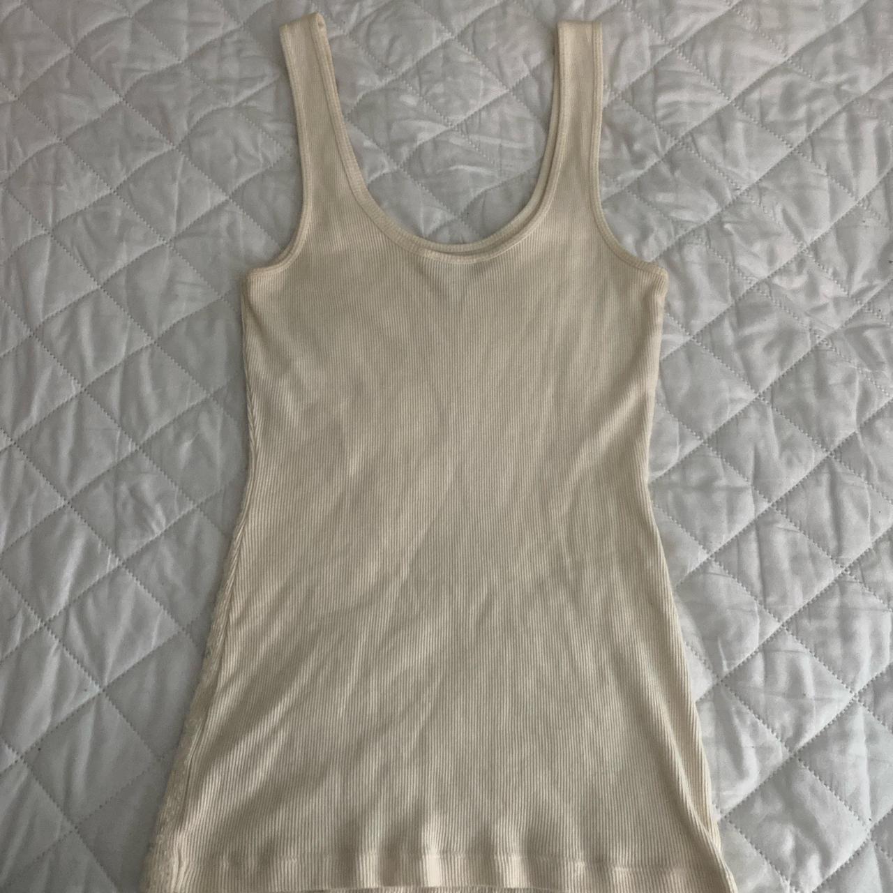 Express sequin cream sleeveless top ༉‧₊˚ size:... | Depop