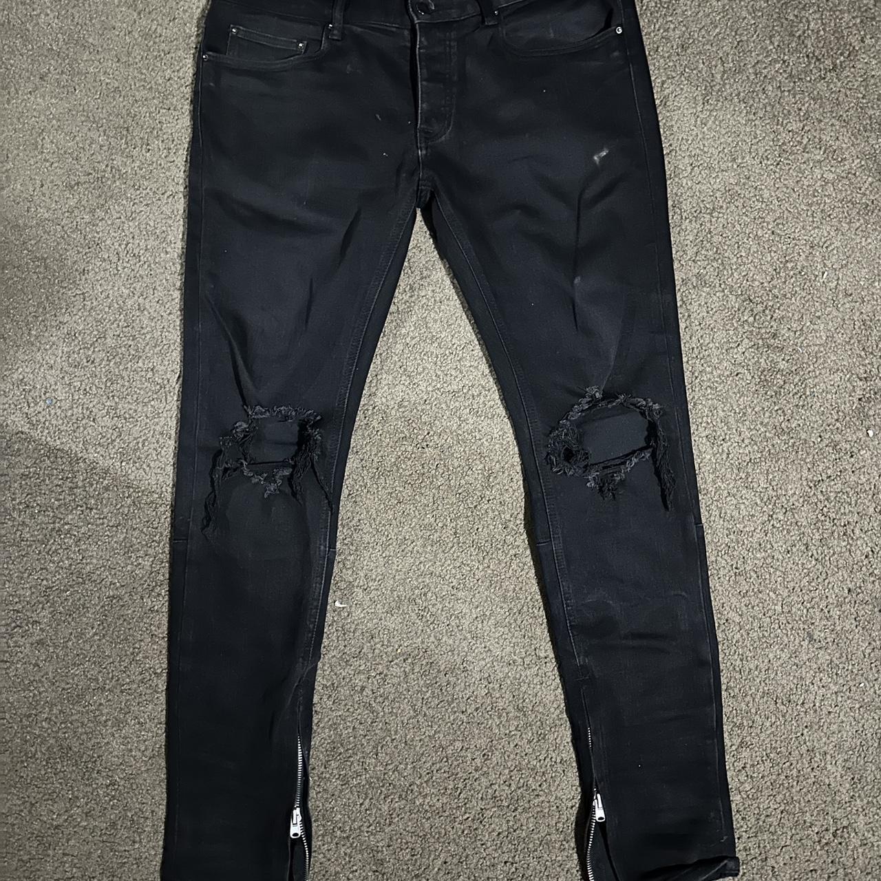 Mnml Skinny Jeans Men’s 34 Black Zip Ankle... - Depop