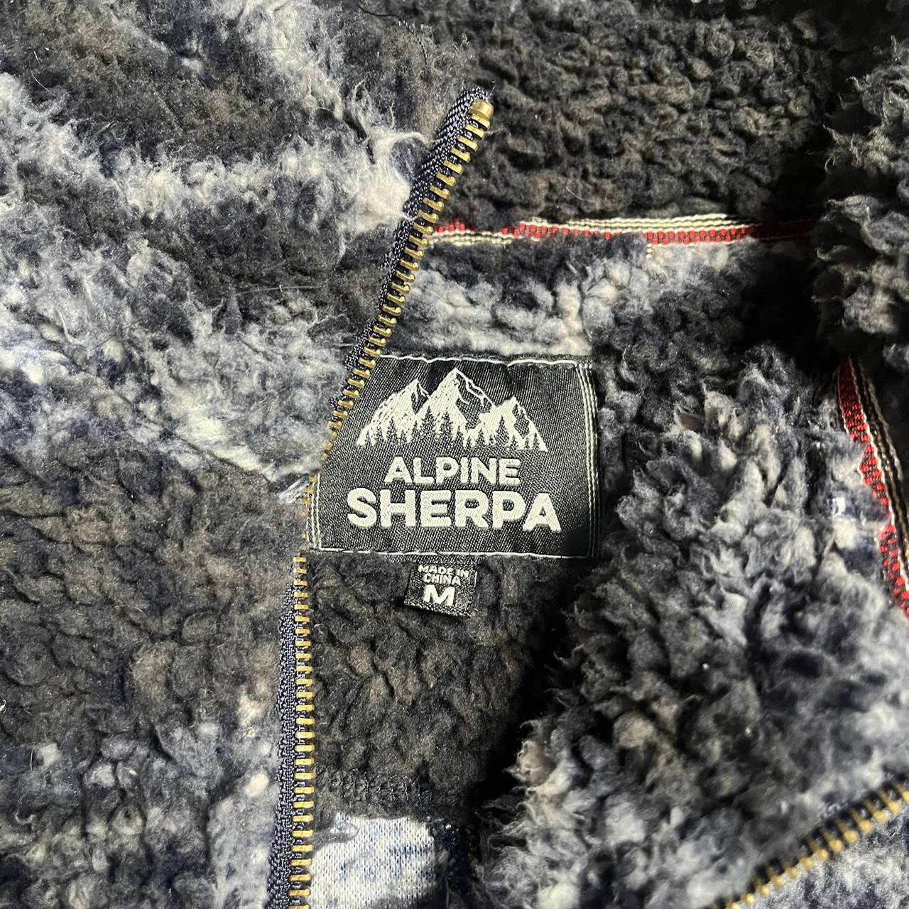 Alpine Sherpa Half zip pullover sweater With... - Depop