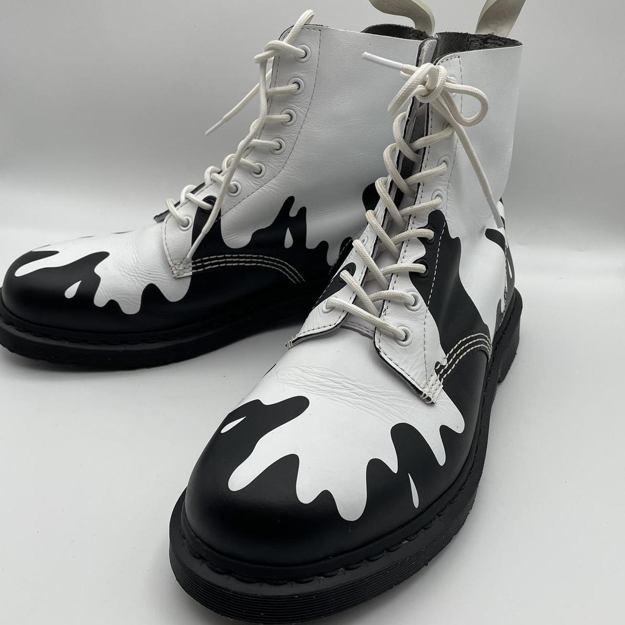 Dr. Martens Pascal Paint Splat Splatter Black and... - Depop