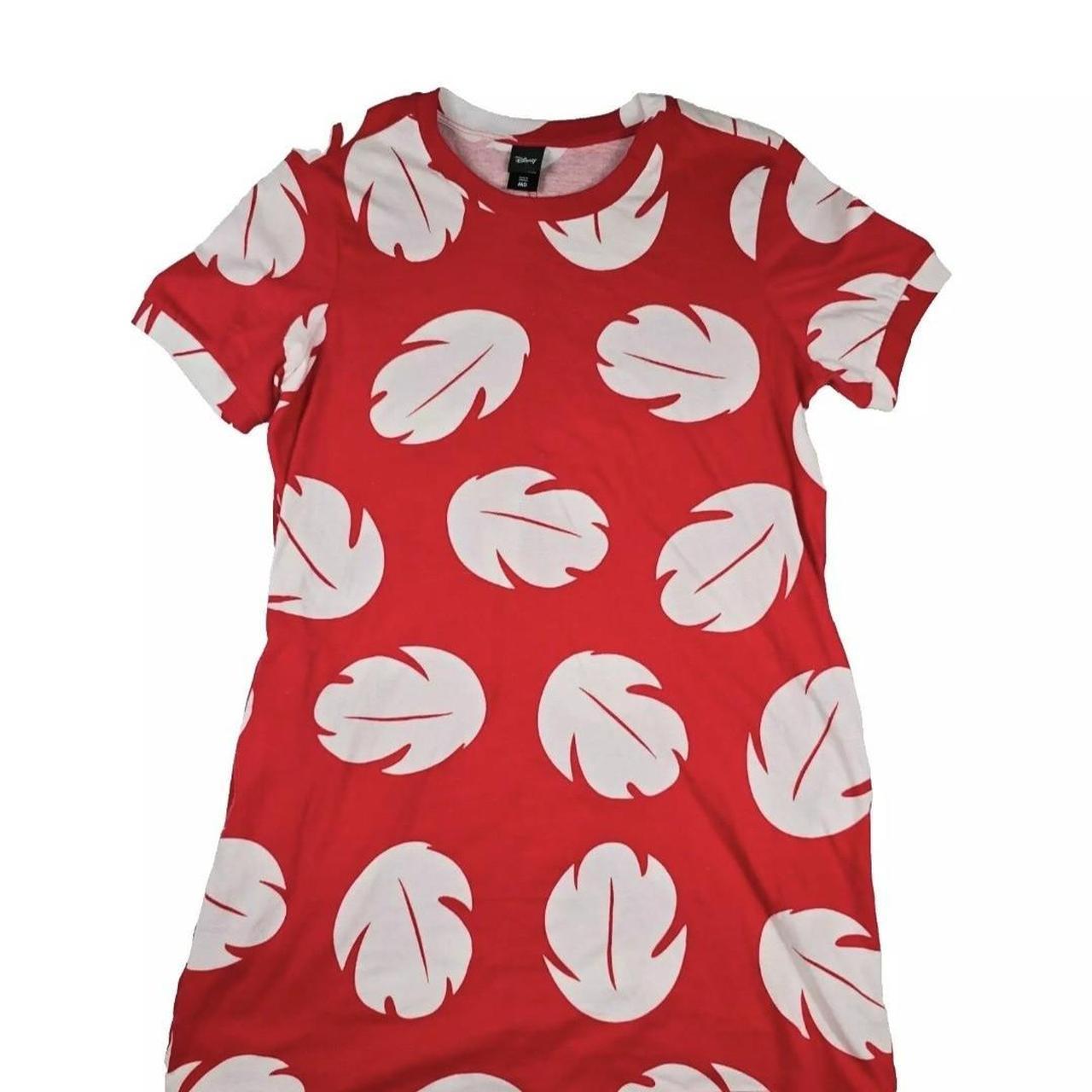 Disney Lilo Dress Women's Size MD Medium Red & White... - Depop
