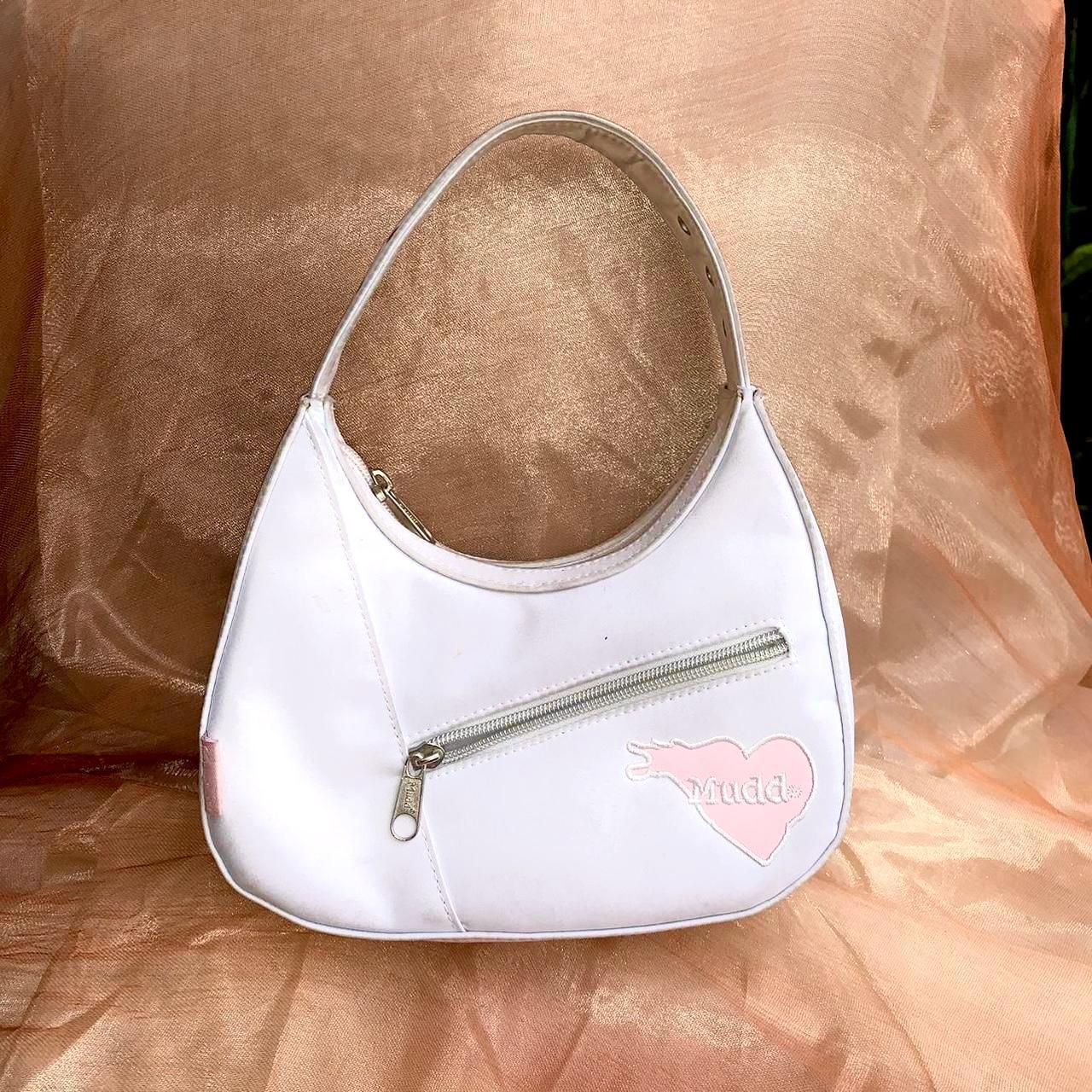Mudd Clothing Women's White and Pink Bag | Depop