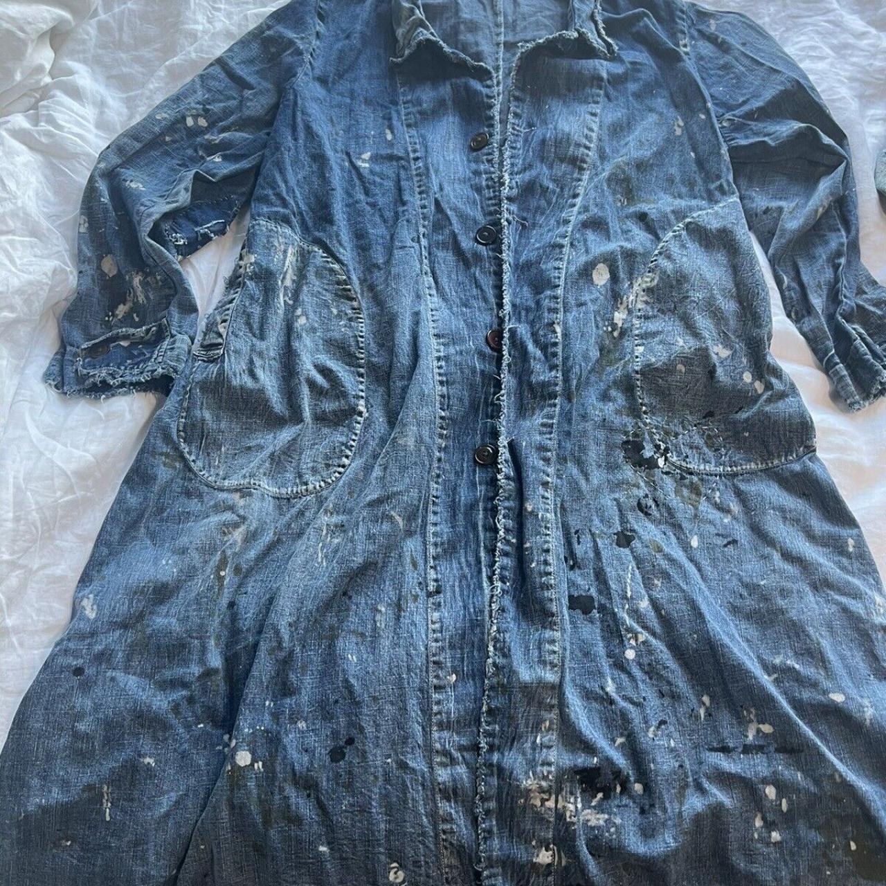 Magnolia Pearl Blue Denim Duster Dress Jacket... - Depop