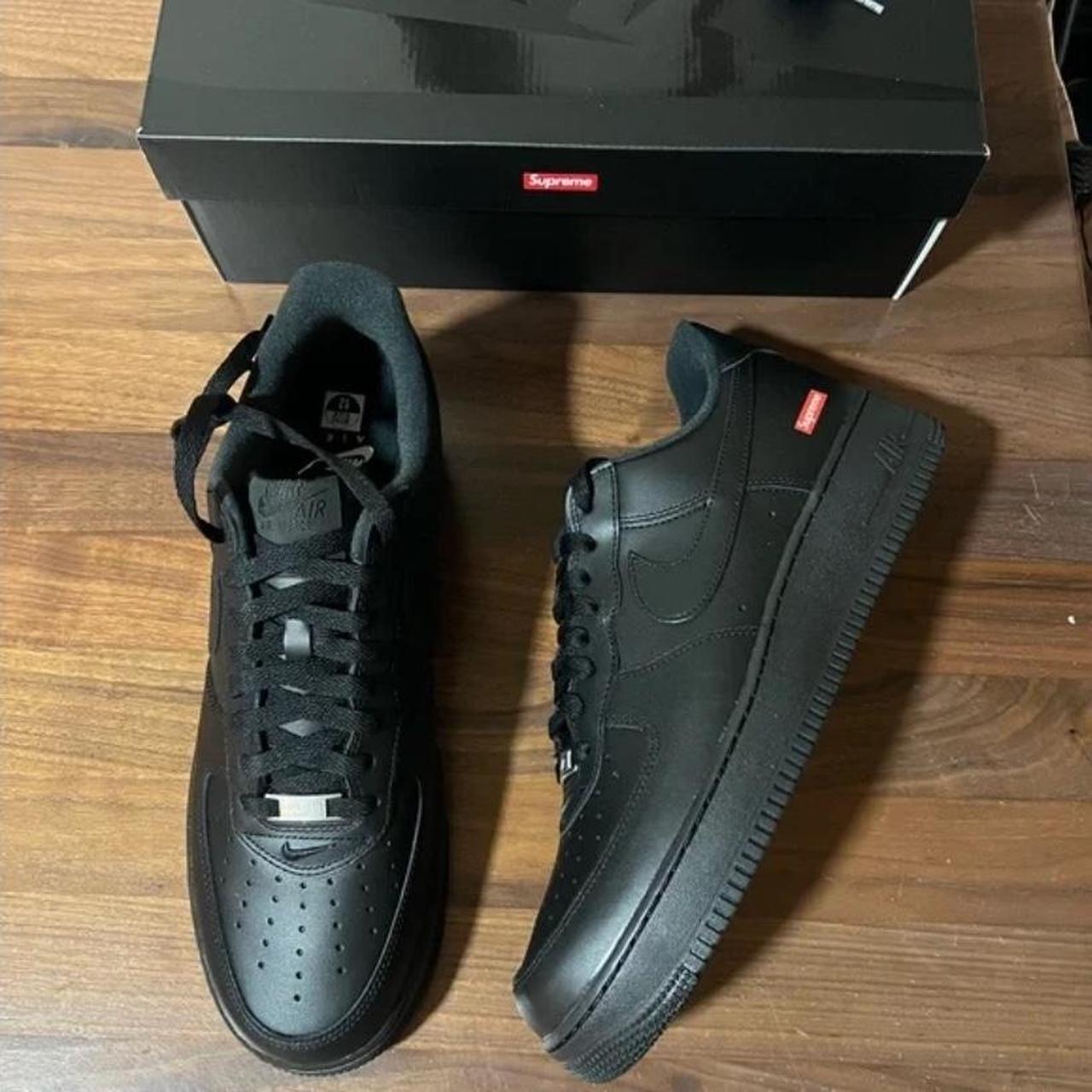 Nike Air Force 1 Low x Supreme All Black Forces... - Depop