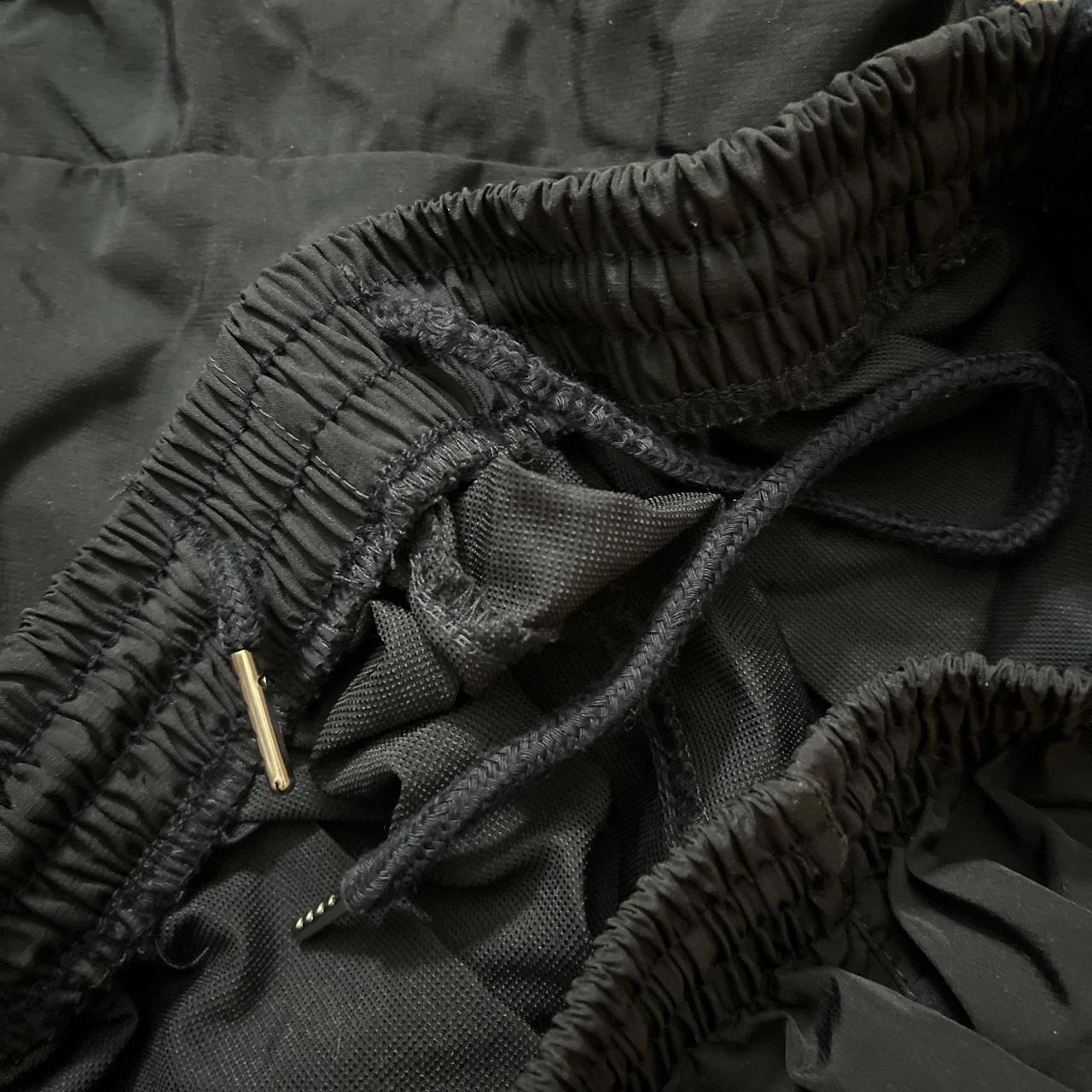 Lewkin side stripe track pants dark/navy blue fits... | Depop