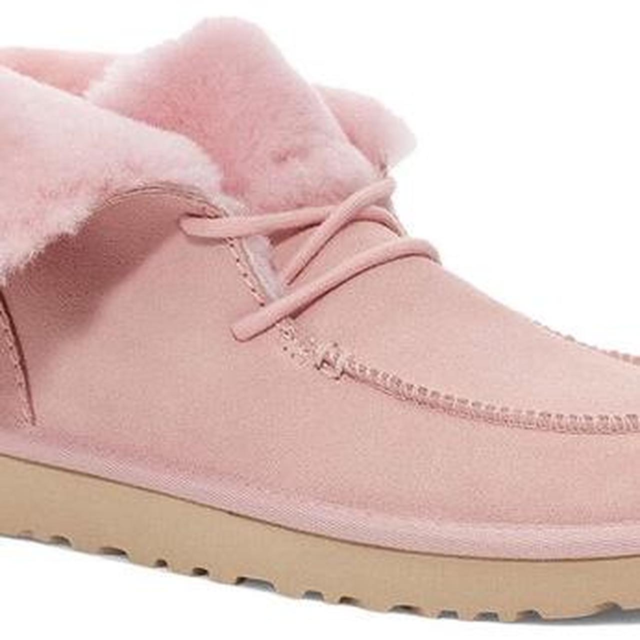 Ugg Diara Rose Pink Wool Suede Ankle Boots size 7... - Depop