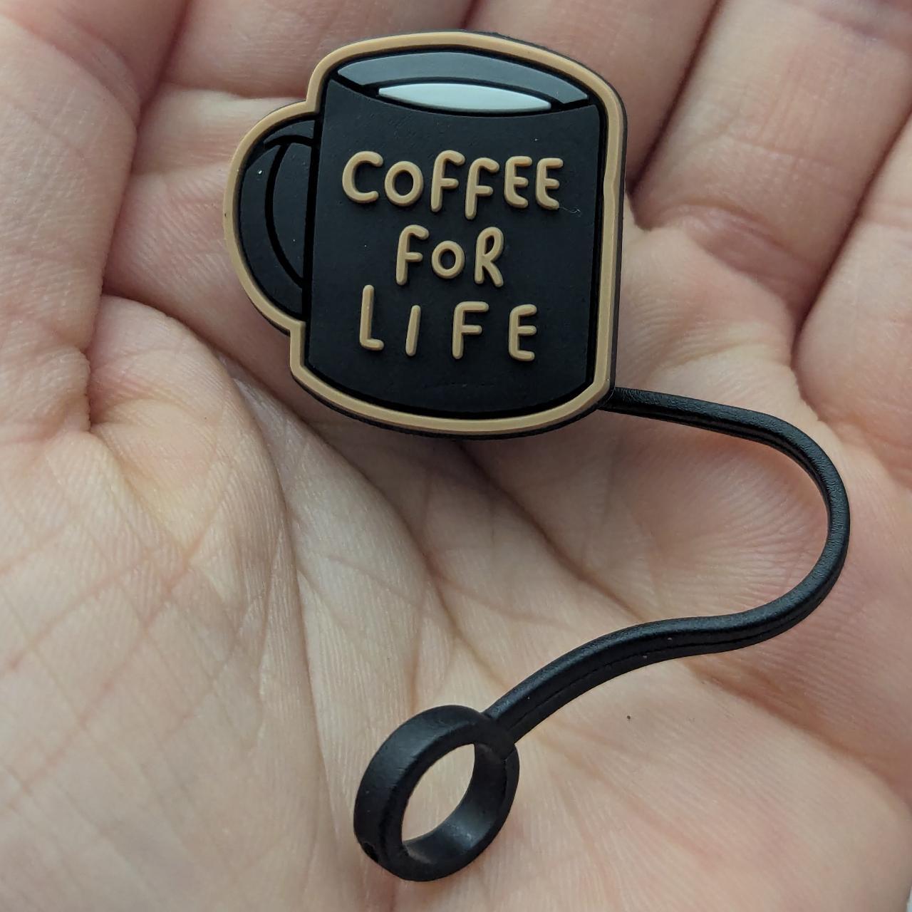 Coffee for Life Cup Mug Straw Topper Cap for Stanley... - Depop