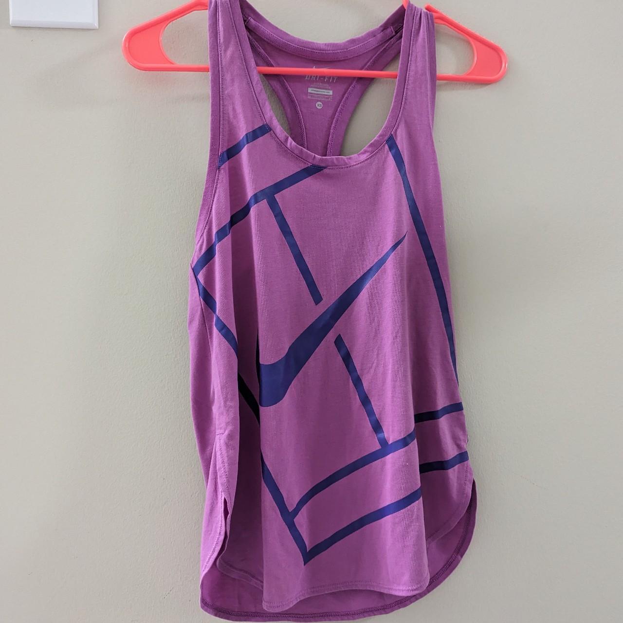 Nike Dri-fit purple and violet tank top sportswear... - Depop