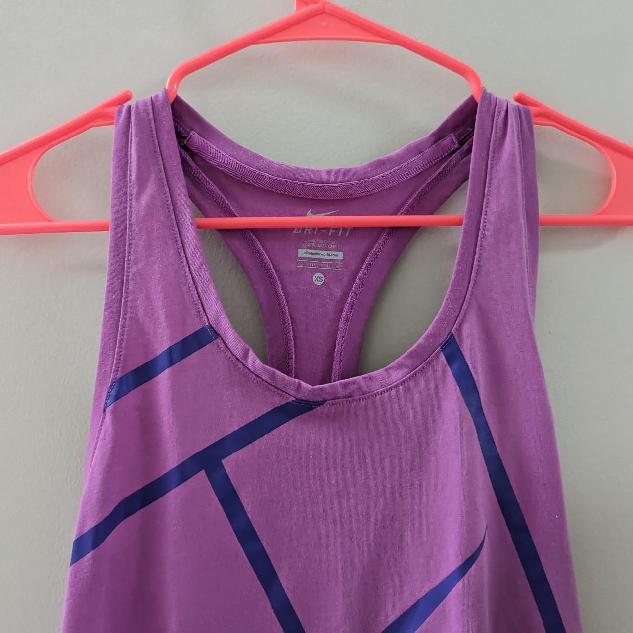 Nike Dri-fit purple and violet tank top sportswear... - Depop