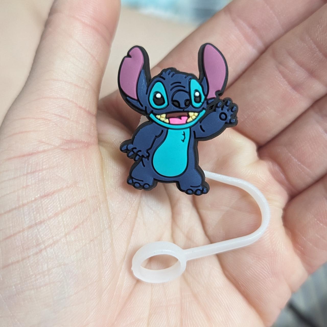 Kawaii Cute Disney Stitch wave hello/hi Straw Topper... - Depop