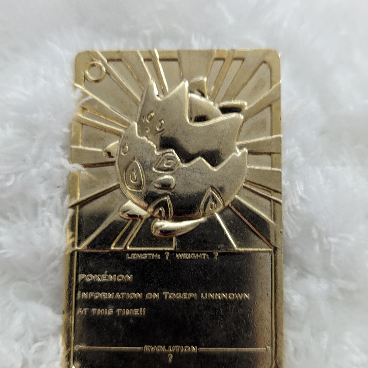 Pokemon Togepi Limited Edition 1999 23K Gold Plated... - Depop