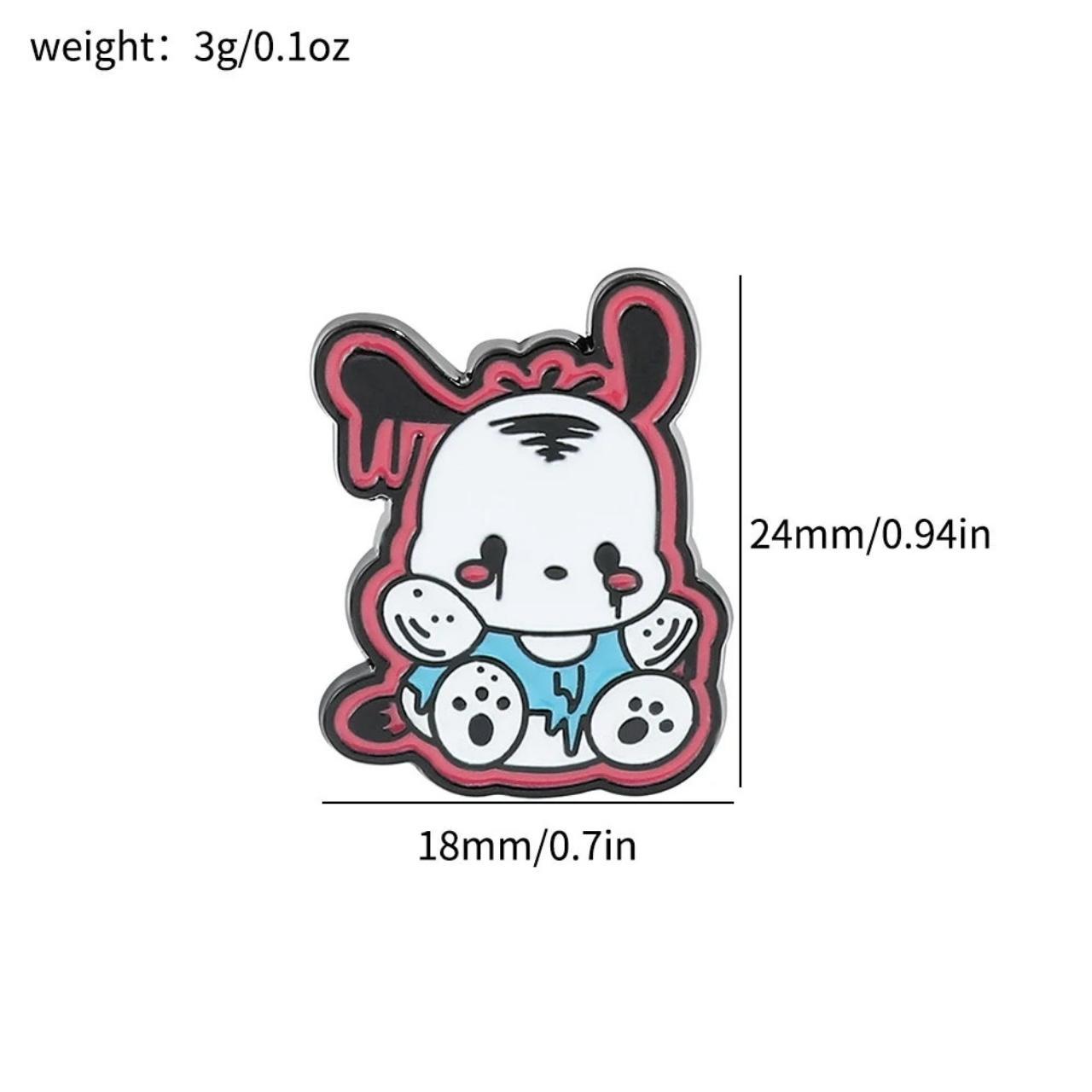 Kawaii Cute Sanrio Hello Kitty Emo Pochacco Enamel... - Depop