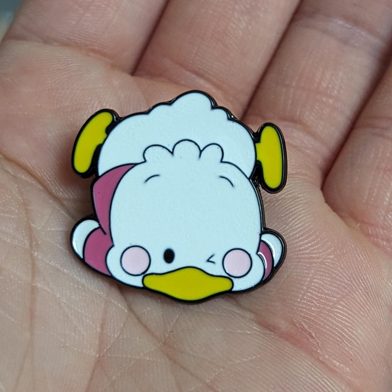 Kawaii Cute Sanrio Hello Kitty Pekkle Duck Enamel... - Depop