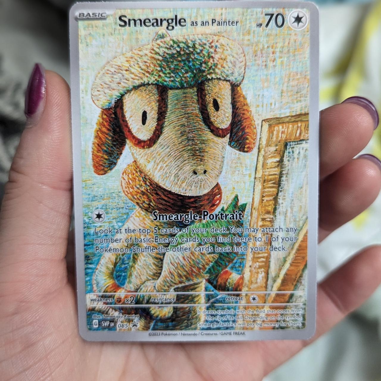 POKEMON CUSTOM FAN MADE CARD - Smeargle as a Painter... | Depop