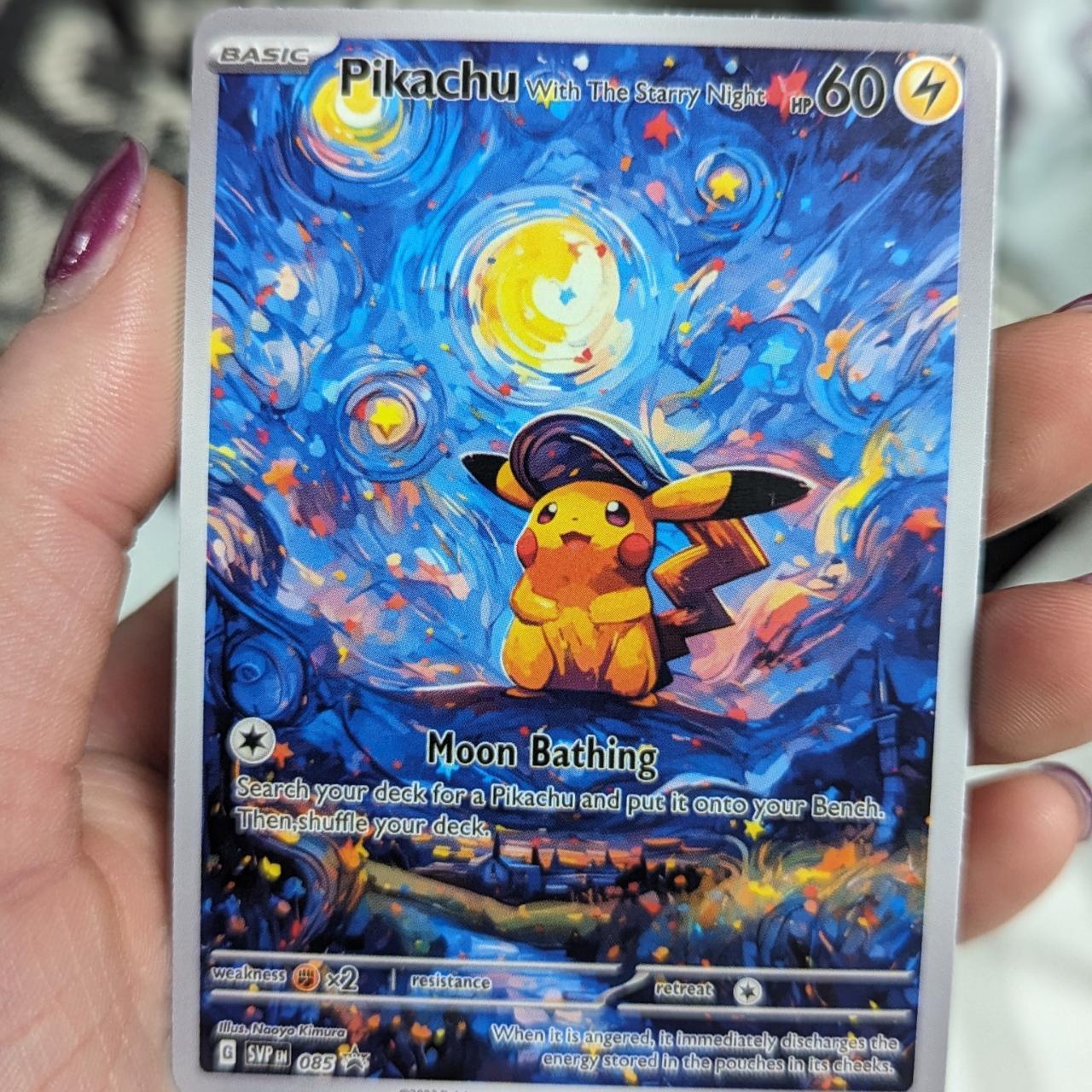 POKEMON CUSTOM FAN MADE CARD - Pikachu with The... - Depop