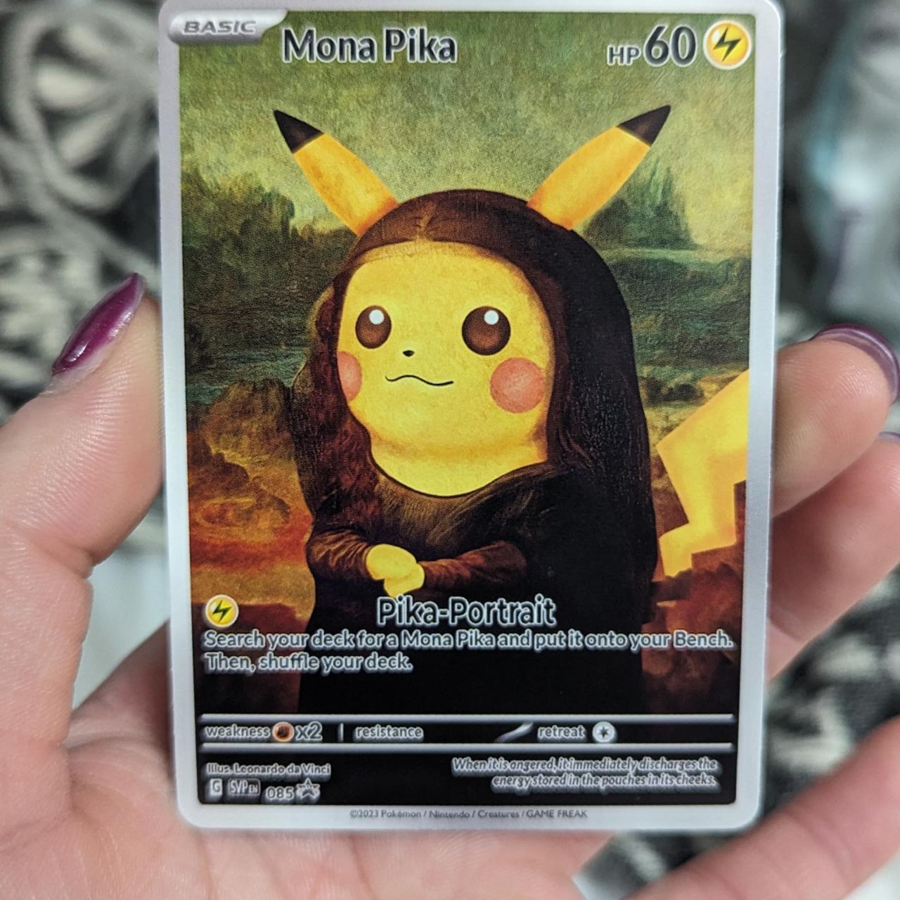 POKEMON CUSTOM FAN MADE CARD - Mona Pika Shipped... - Depop