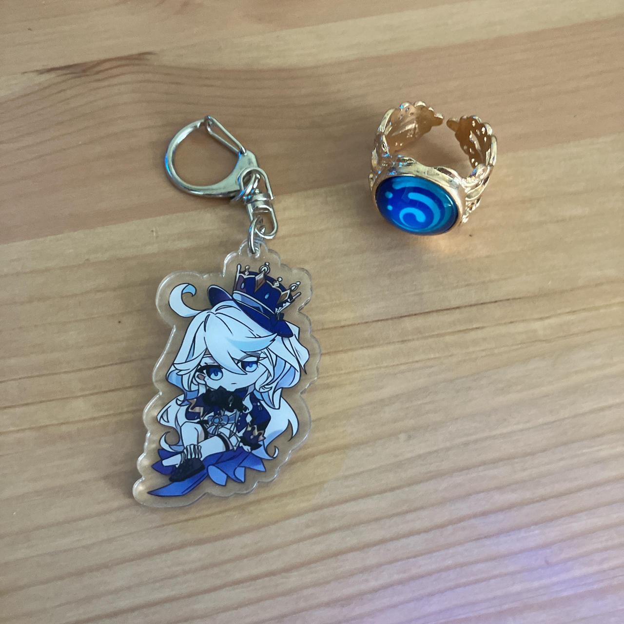 furina keychain + hydro ring ring is... - Depop