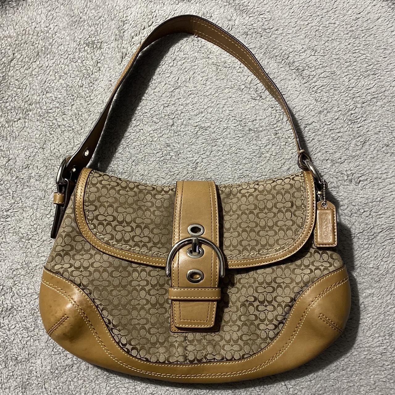 vintage early 2000s Coach soho brown shoulder bag... - Depop