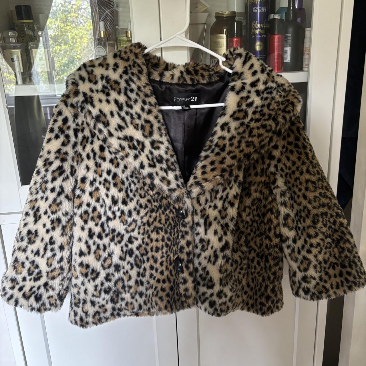 Cheetah print jacket, mid length sleeves - Depop