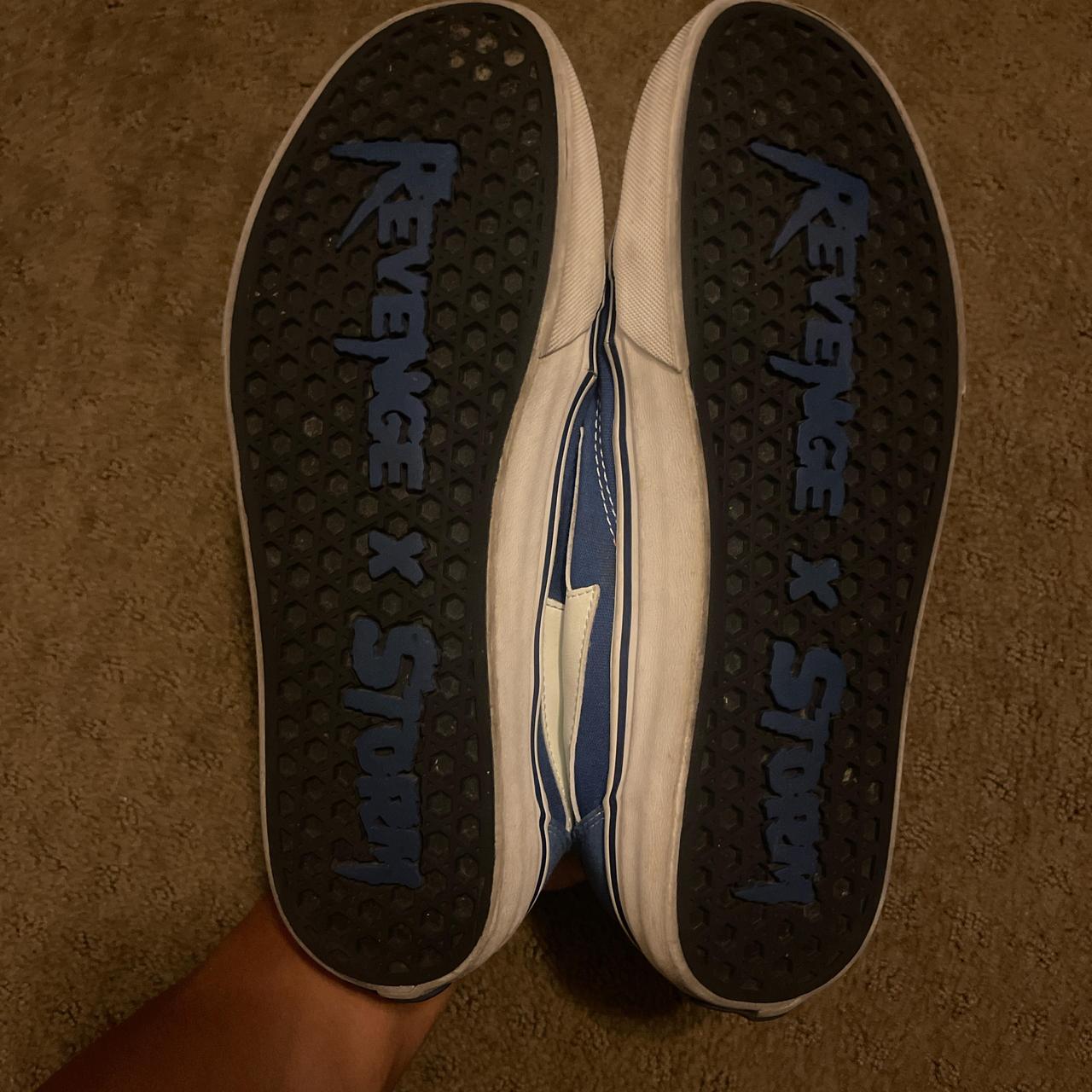 Blue Revenge x Storm Velcro- Size 11 Used - no rips... - Depop