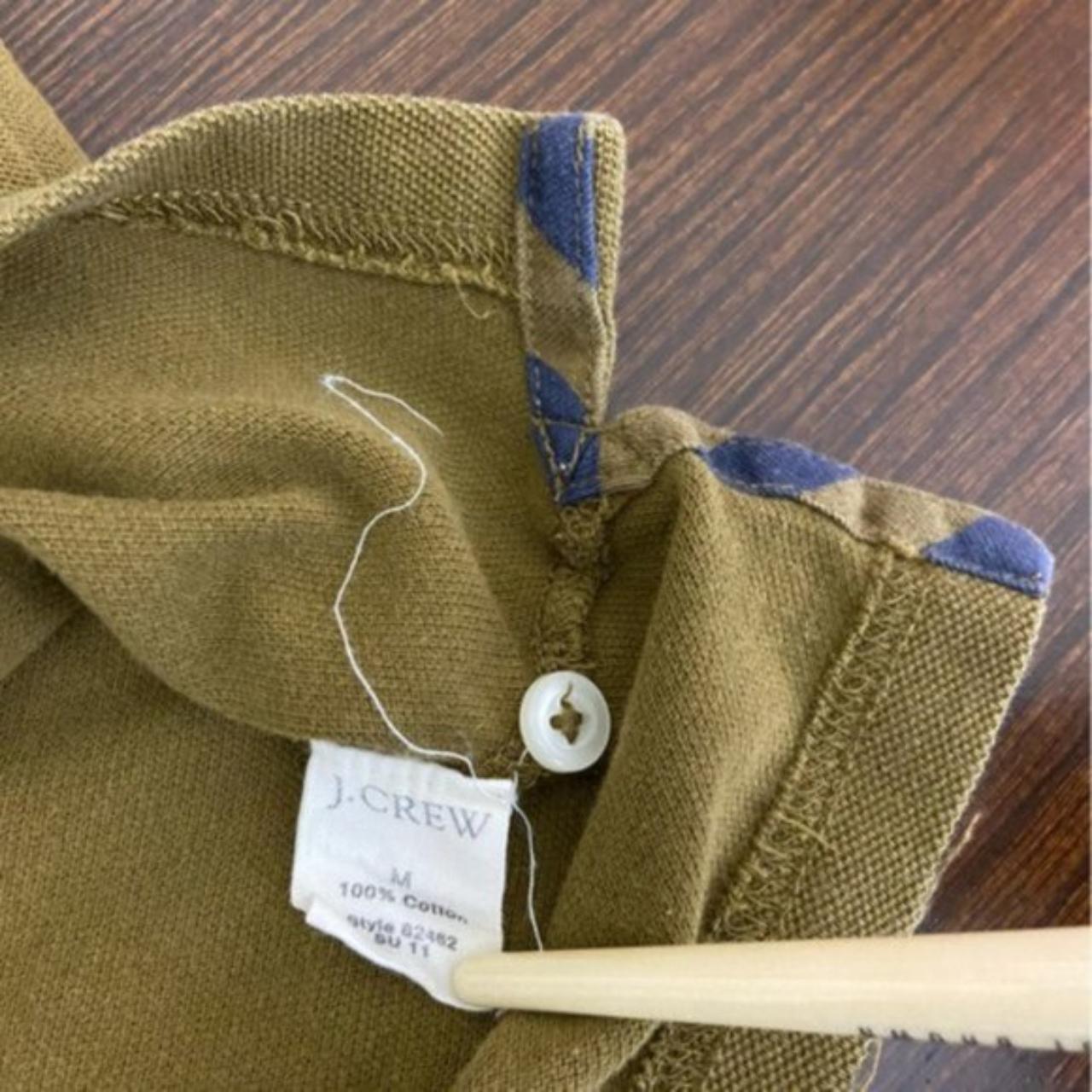 J.CREW Pique Repp Polo Long Sleeve Shirt 100%... - Depop