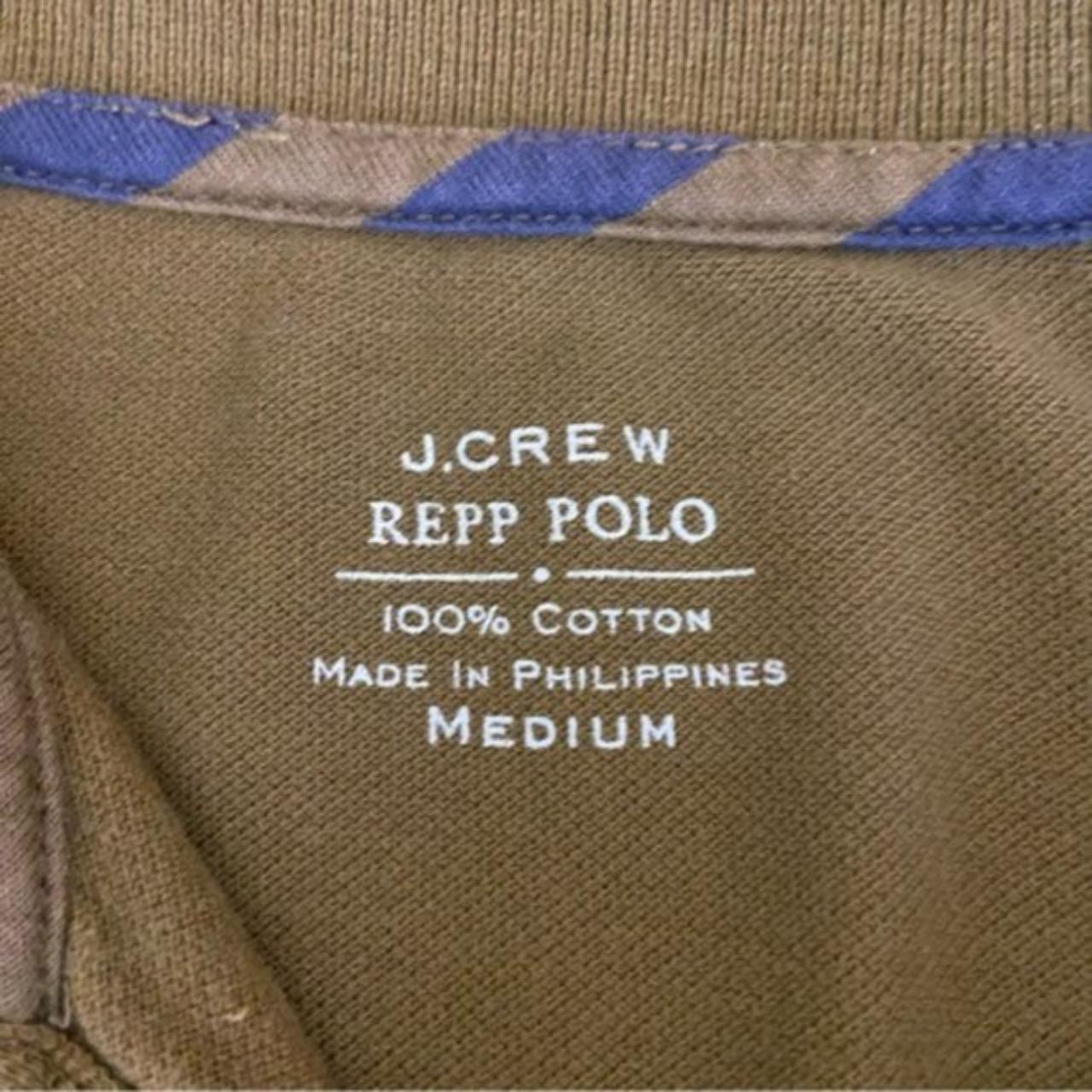 J.CREW Pique Repp Polo Long Sleeve Shirt 100%... - Depop