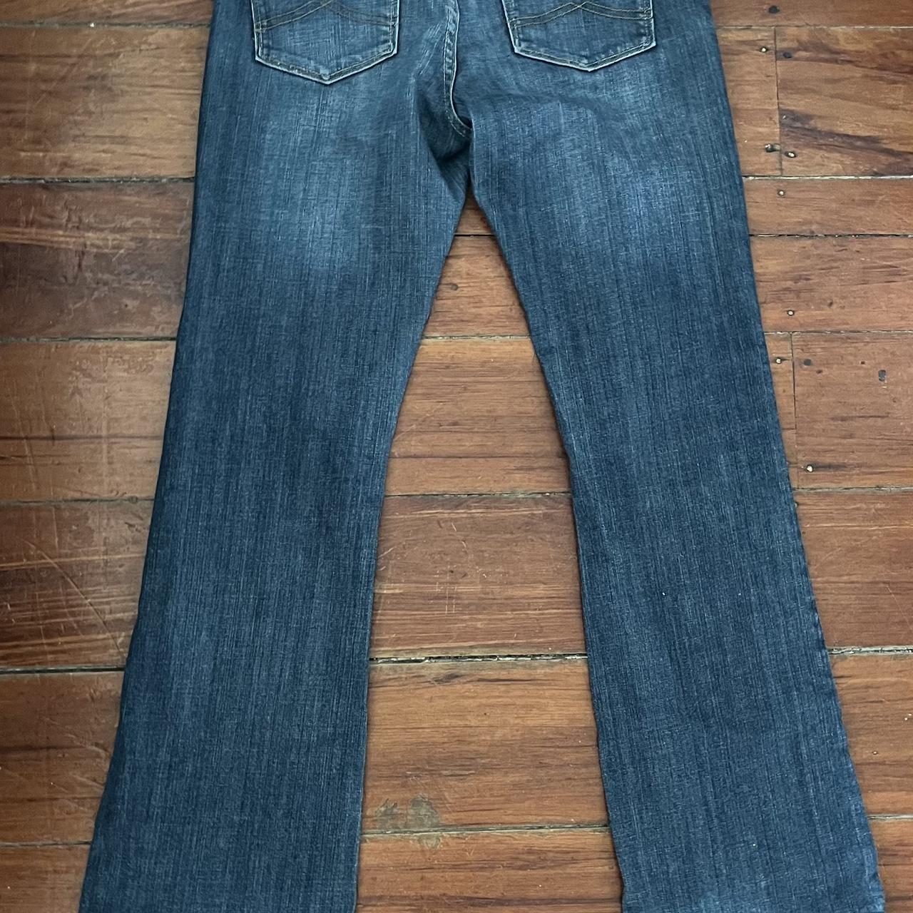 denim navy blue bootcut jeans fits a size s #denim... - Depop