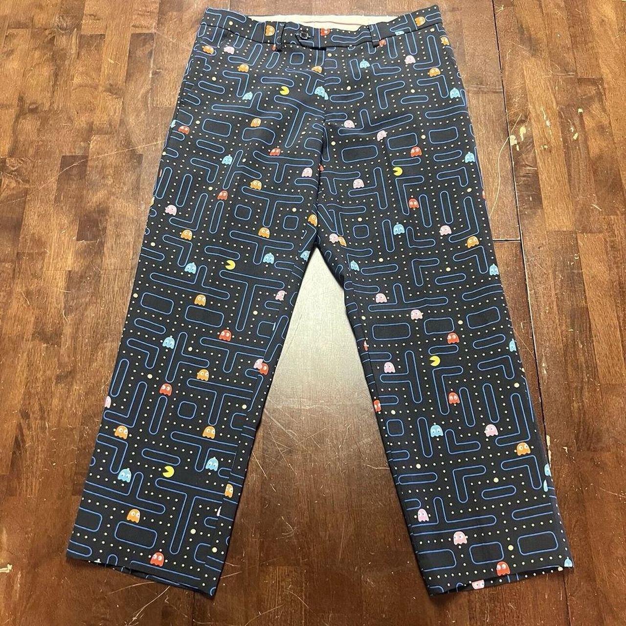 Opposuits Men 38 (fit 32x26) Black Pac Man Pants... | Depop